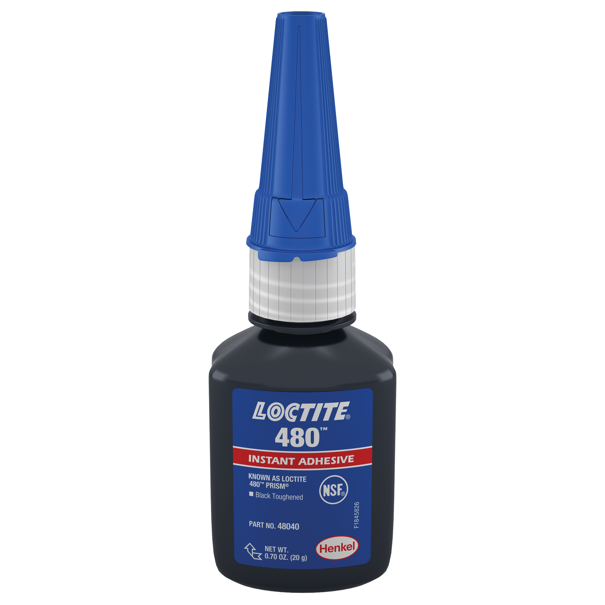 Loctite 135466 480 Instant Adhesive, Black, Tube, 20 g