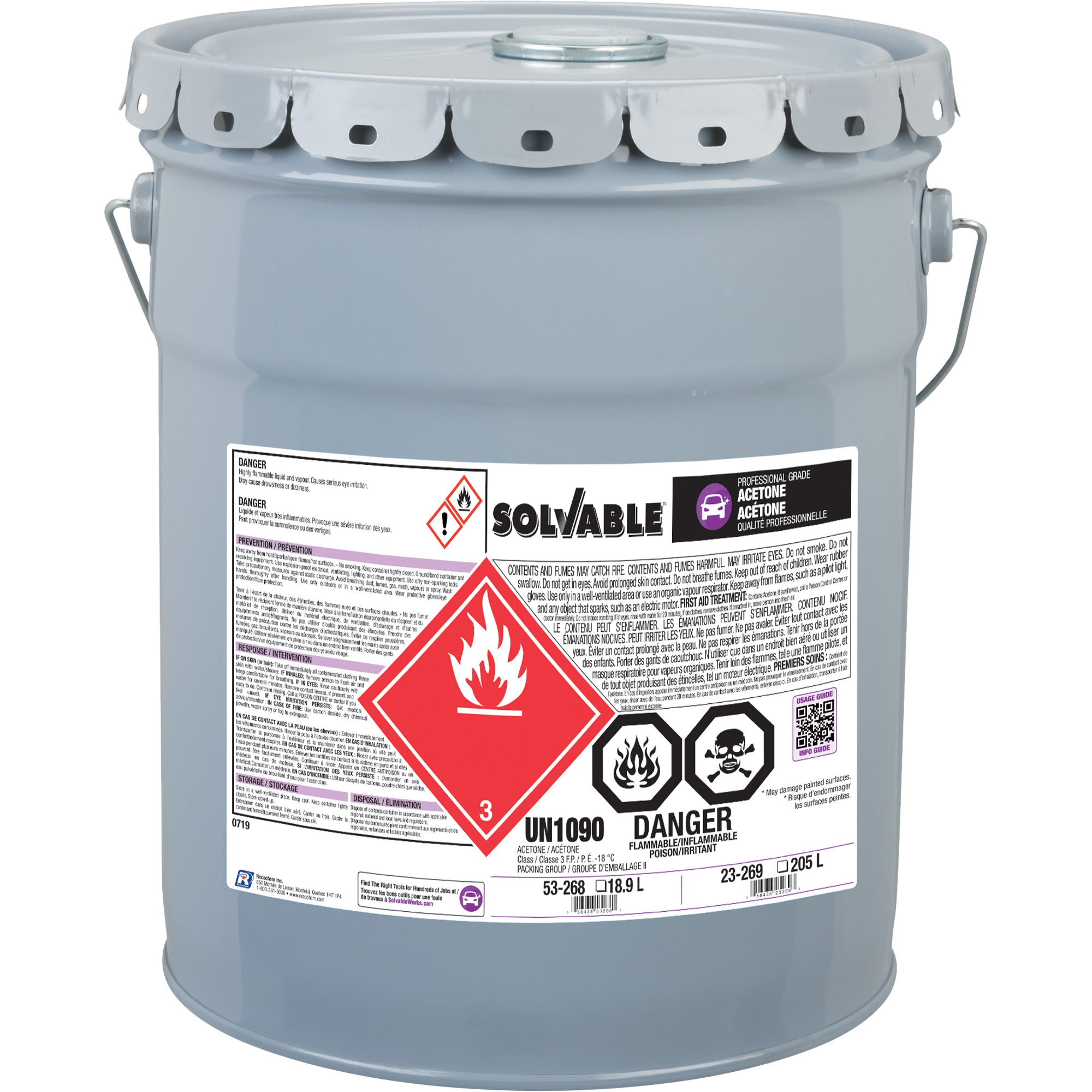 Solvable 53-268 Liquid Acetone, 18.9 L