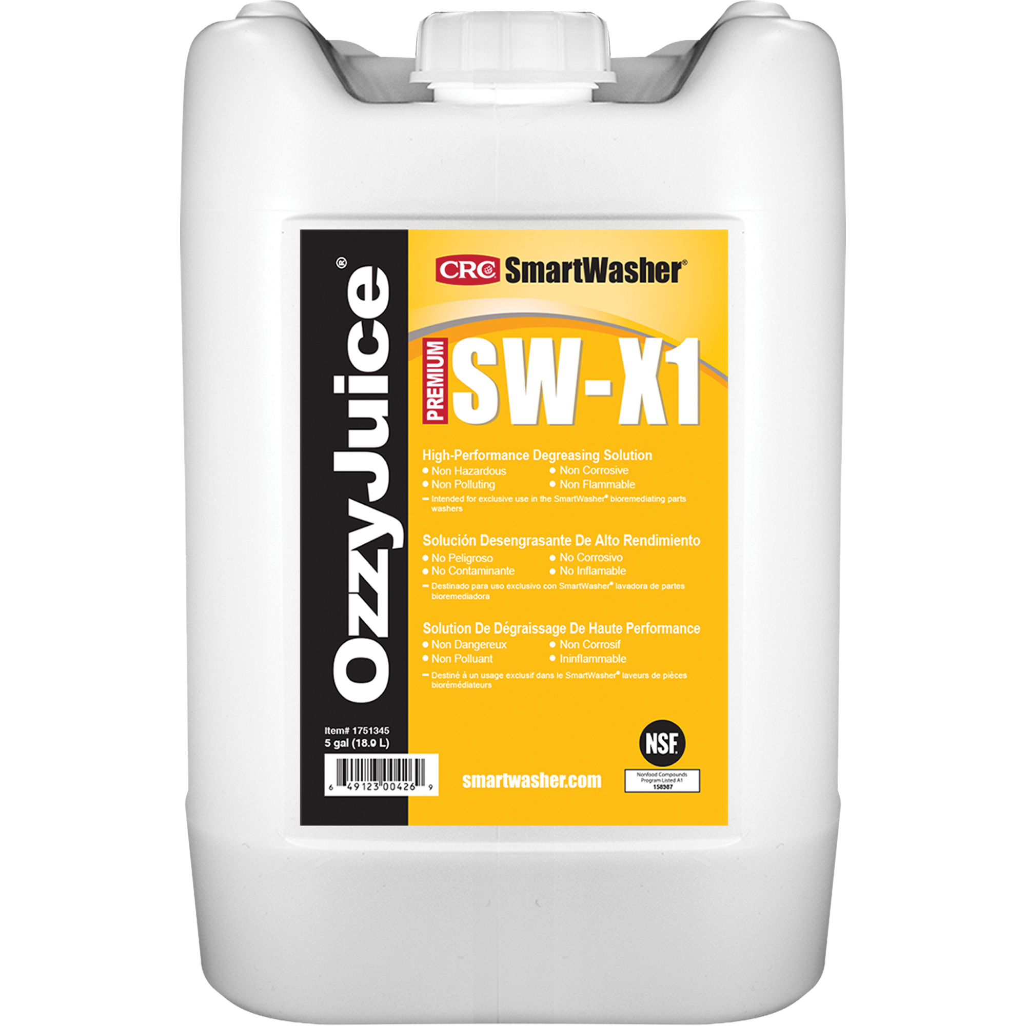 CRC Canada 1751304 SmartWasher® OzzyJuice® SW-X1 HP Degreasing Solution ...