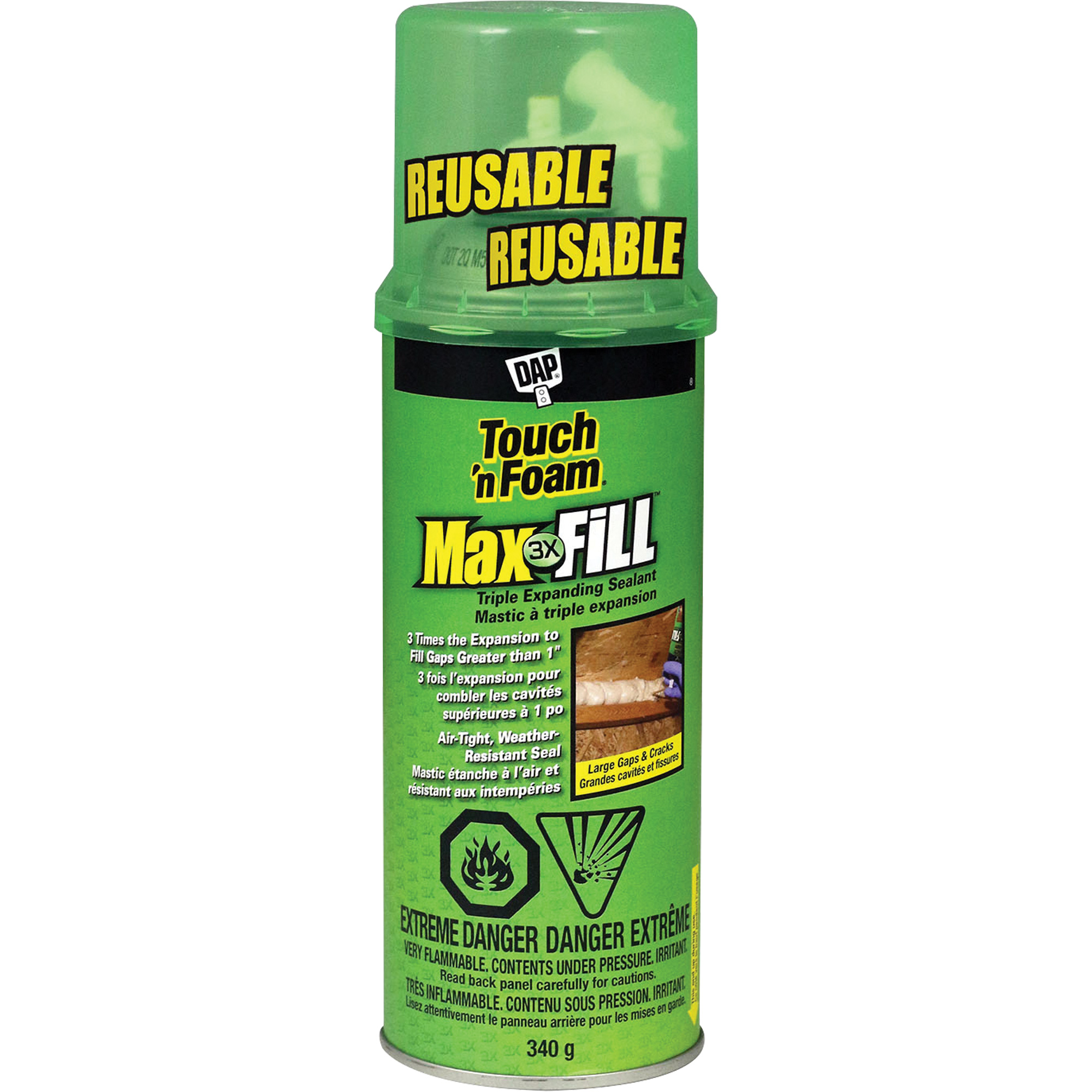 DAP Touch 'n Foam® Max Fill Triple Expanding Sealant, Aerosol Can ...
