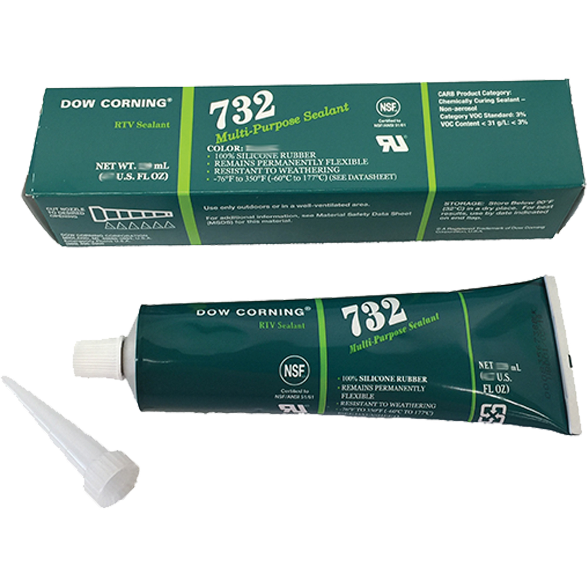 Dow Corning RTV-732-WH-90ML 732 Sealant, 90 ml, Tube, White