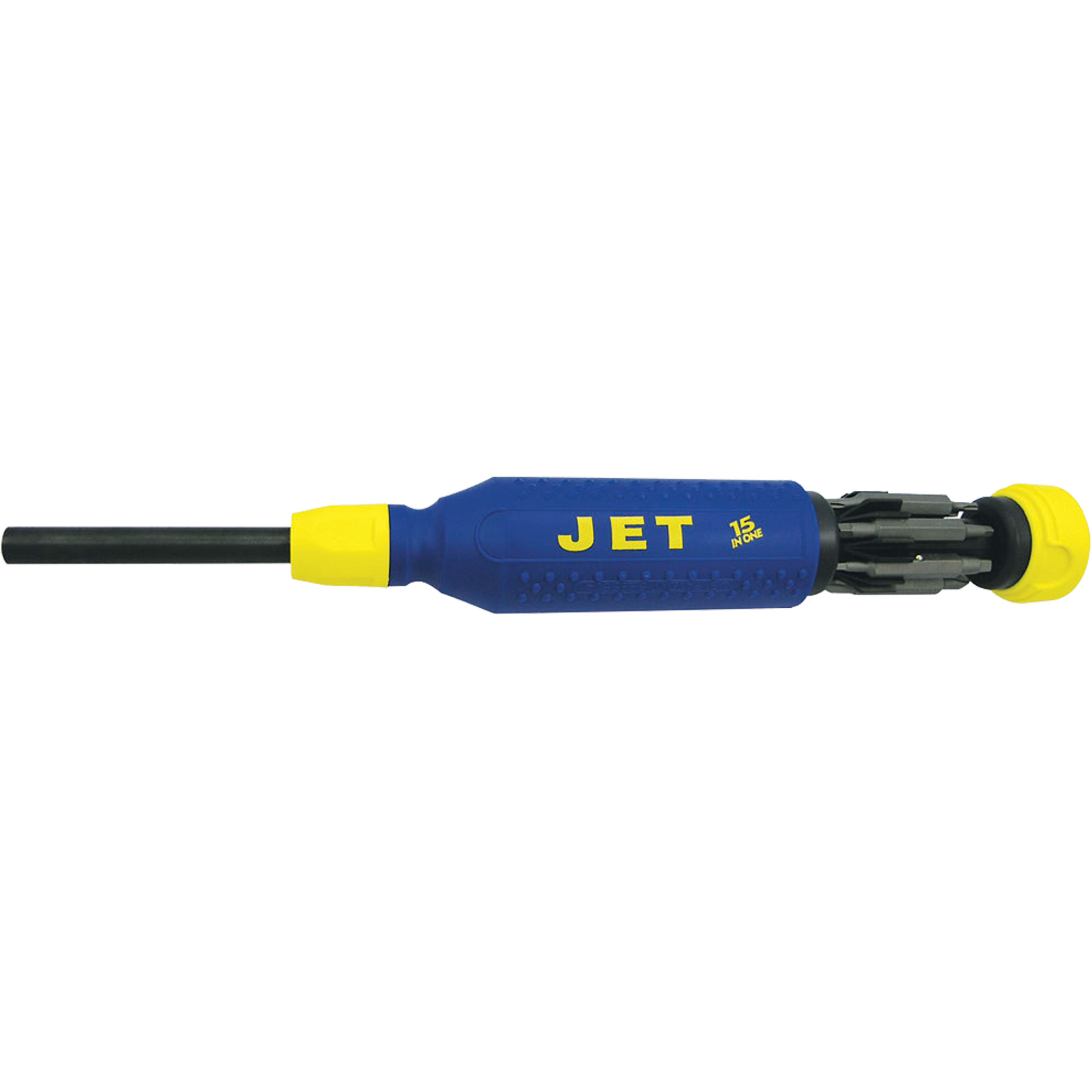 JET H3400 15-IN-1 Multi-Bit Screwdriver, Textured Handle