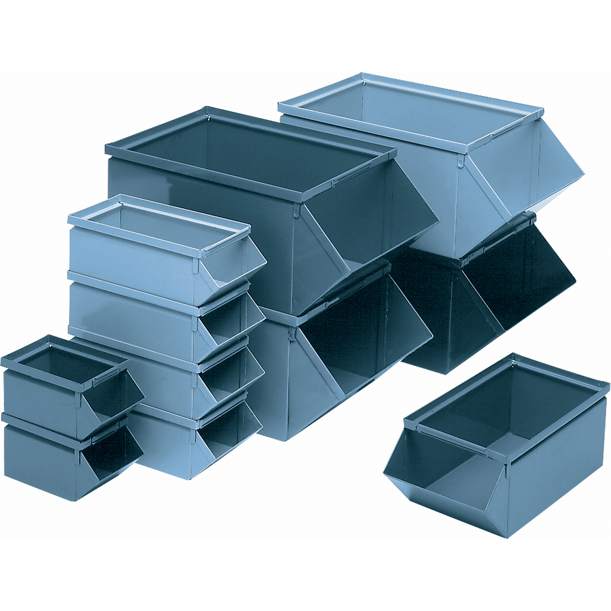Stackbin 1-3SB-4 Steel Bin, 100 lbs. Cap., 9" W x 18-3/4" D x 7-1/2" H ...