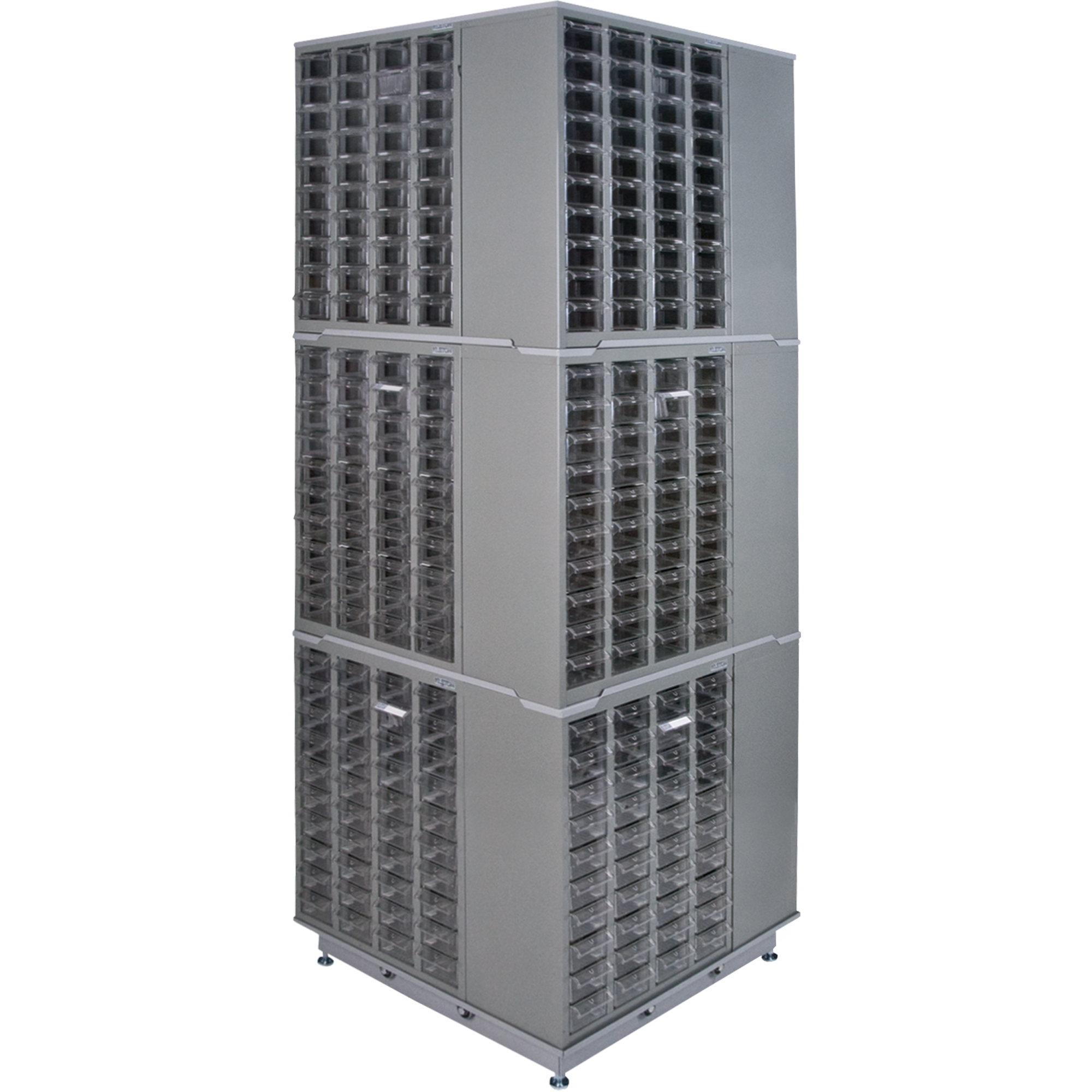 KLETON CF408 Heavy-Duty Industrial Carousel Drawer Cabinet, Steel, 480 ...