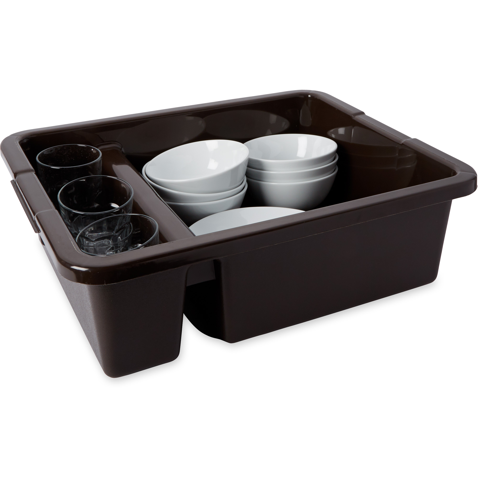 RUBBERMAID Divided Bus/Utility Box CF689 (FG335000BRN) | Shop Bus ...