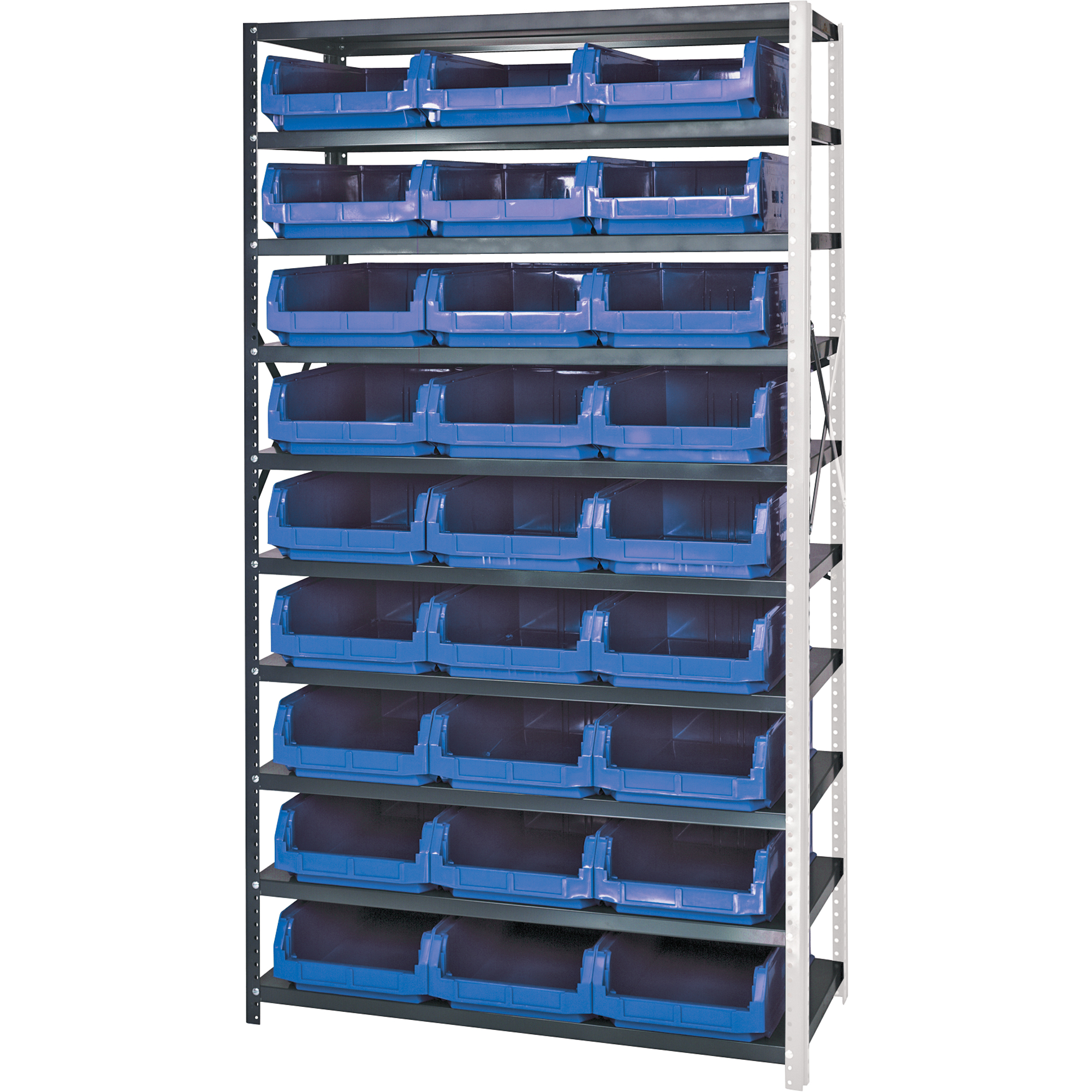 Quantum Storage System CF785 Shelving Unit with Stacking Bins, Steel ...
