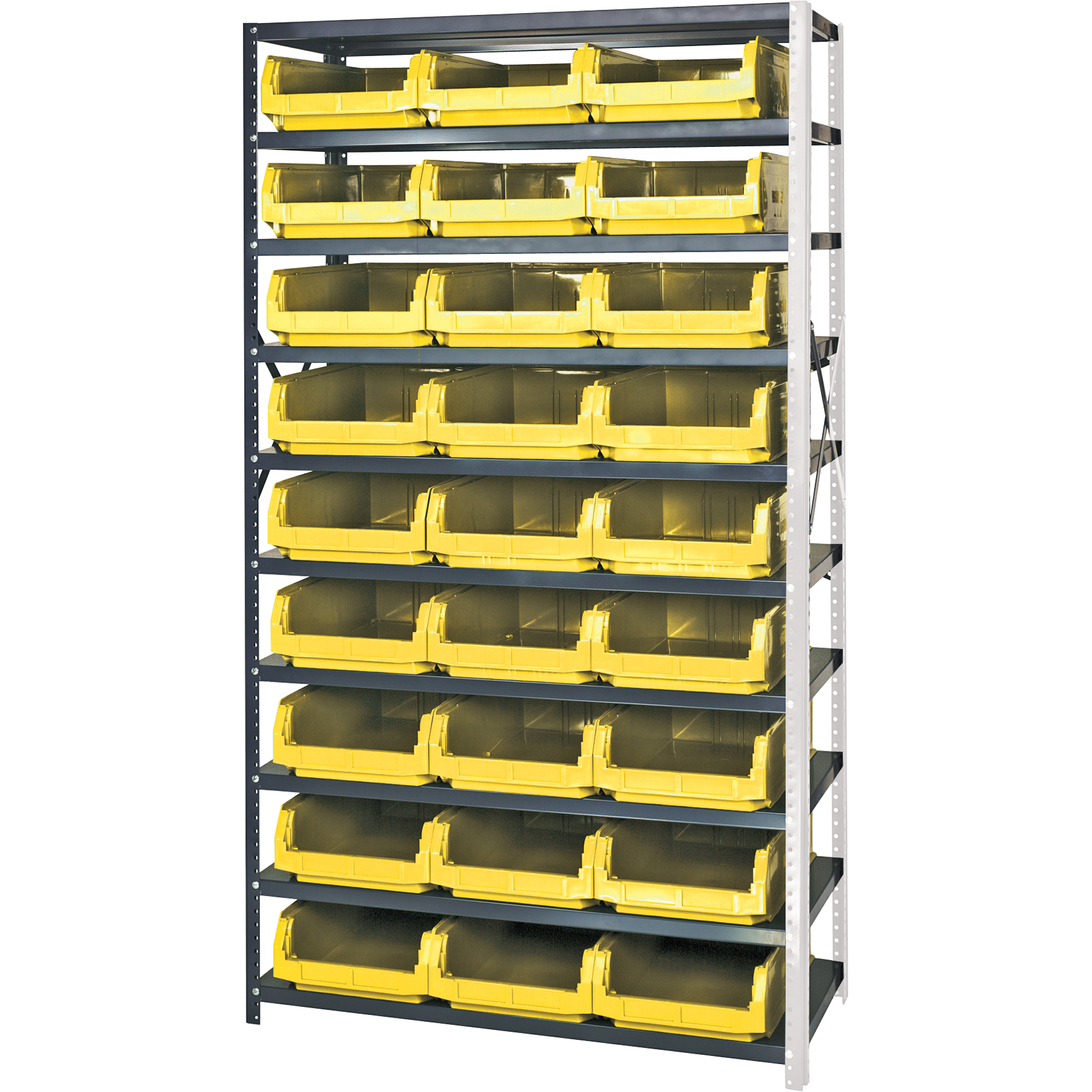 Quantum Storage System CF786 Shelving Unit with Stacking Bins, Steel ...