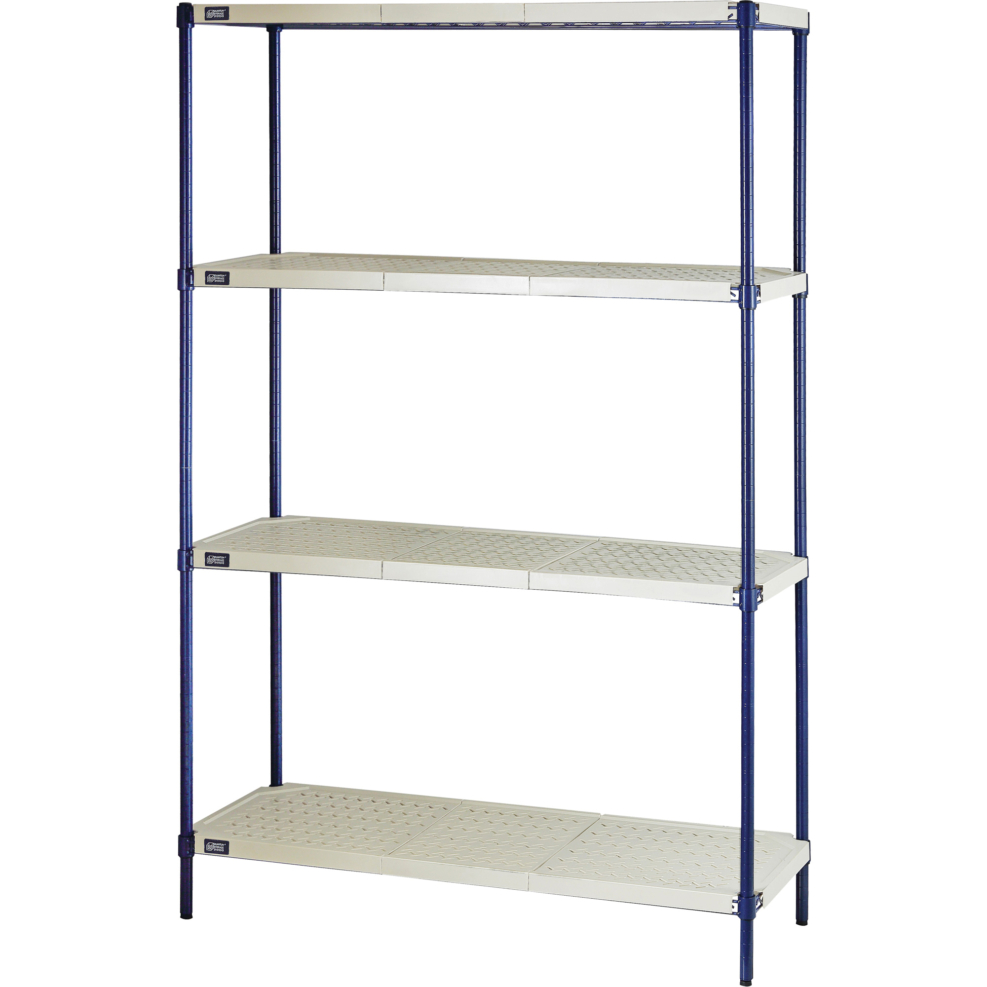 QUANTUM STORAGE SYSTEM Wire Shelving Unit with Plastic Shelves CG082 ...