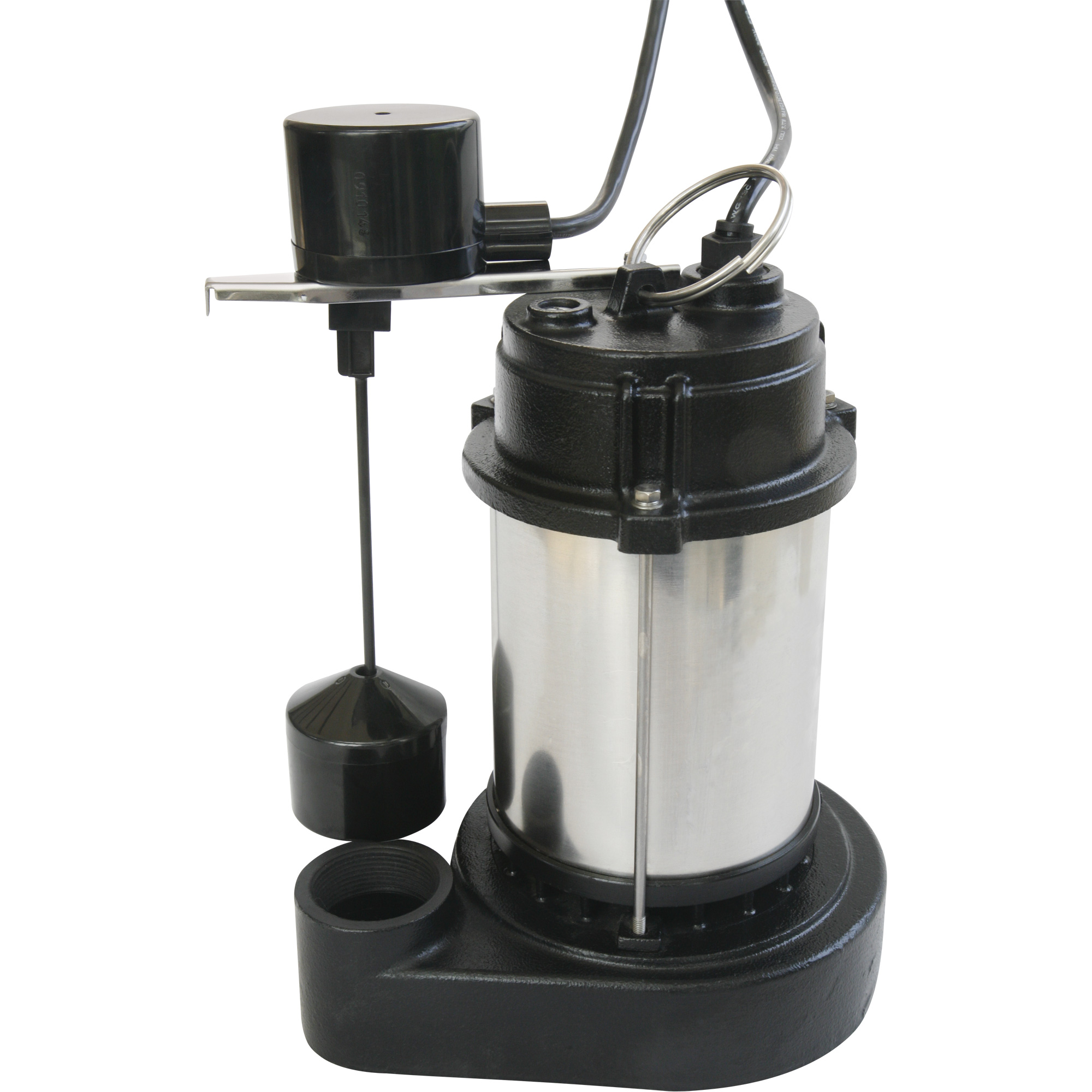 Stainless Steel Housing-Cast Iron Base Sump Pump, 1/2 HP, 4400 GPH Flow ...