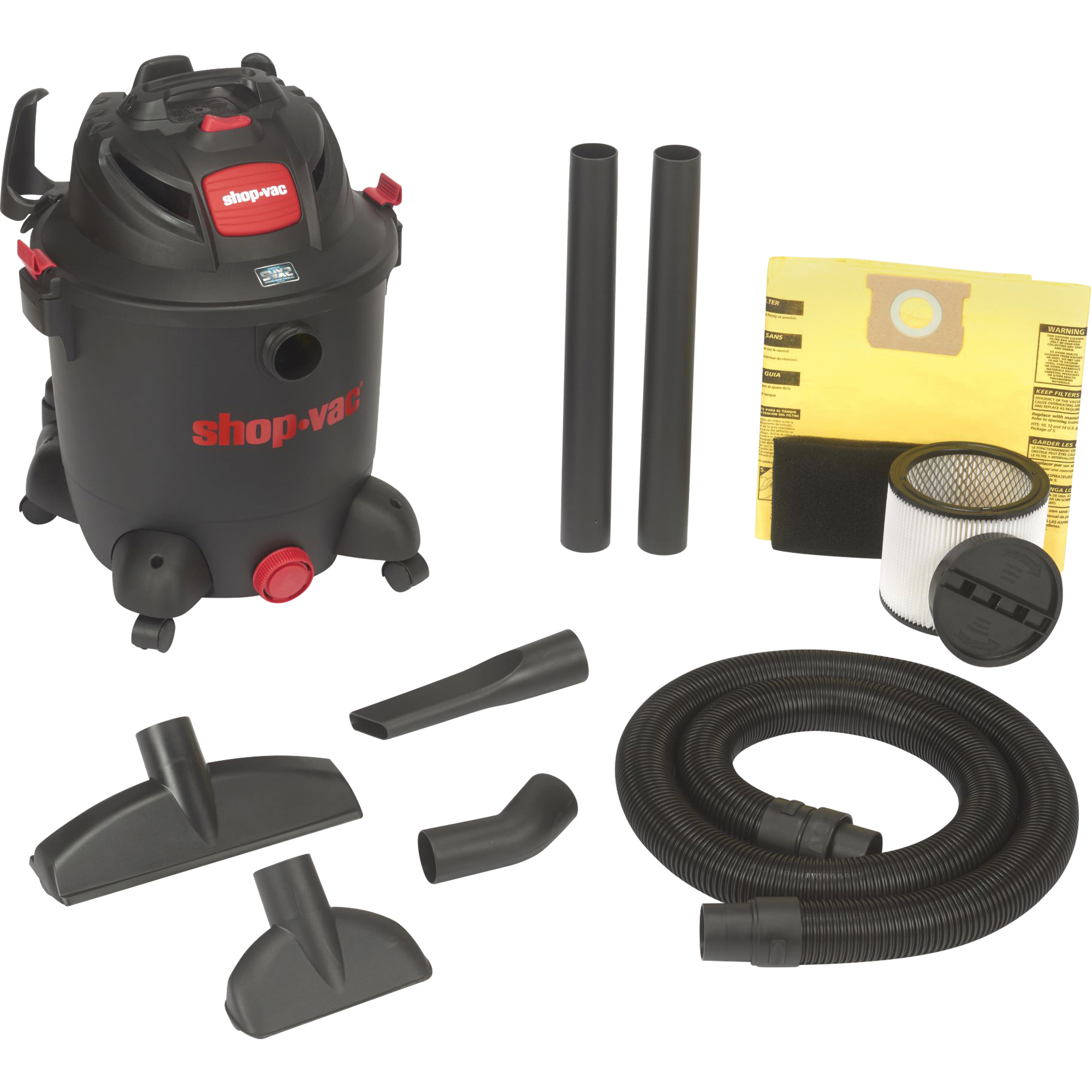 SHOP VAC SVX2 Utility Shop Vacuum, Wet-Dry, 5.5 HP, 12 US Gal. (45.4 ...