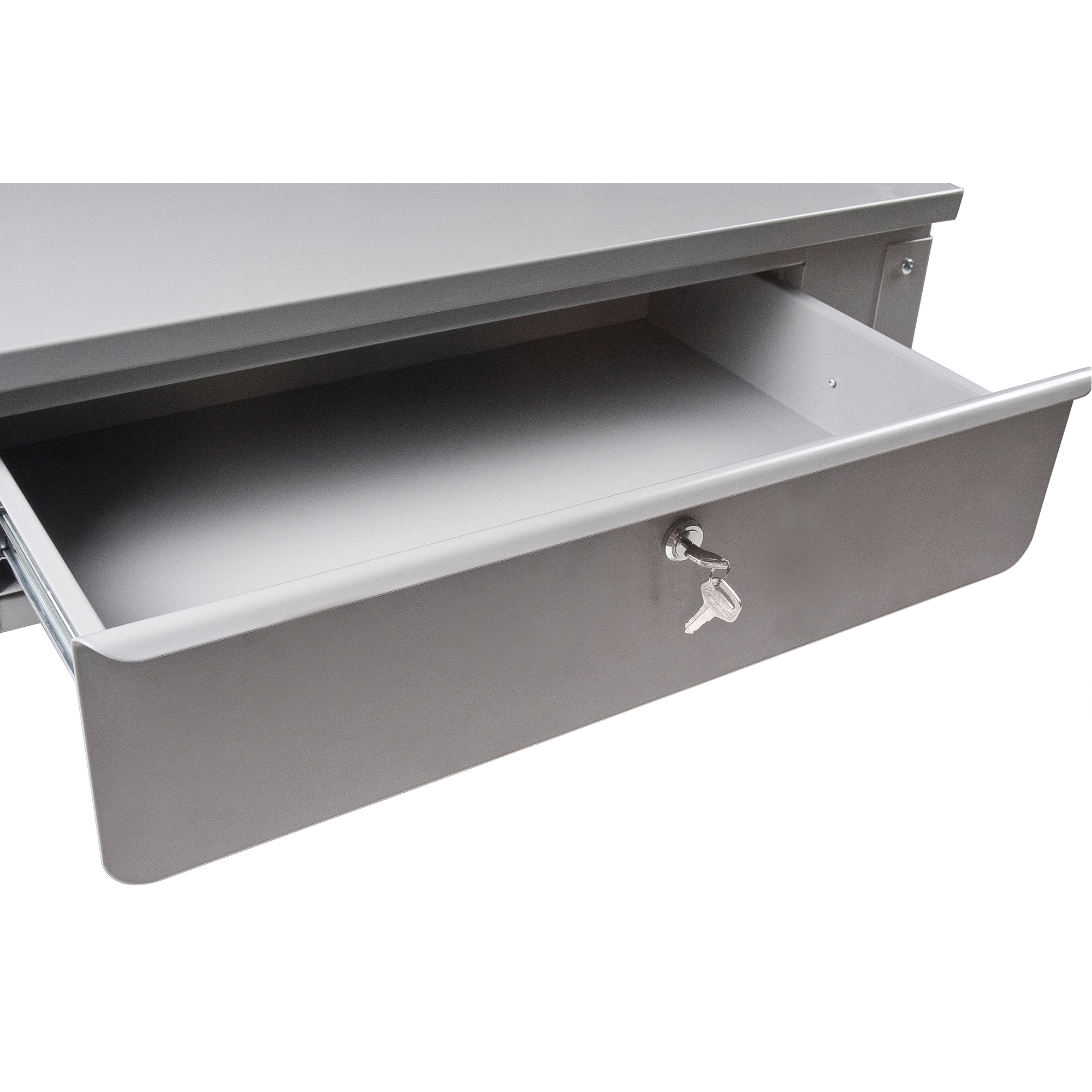 Kleton FI518 Wall-Mounted Shop Desk, 34-1/2" W x 28" D x 31" H, Grey