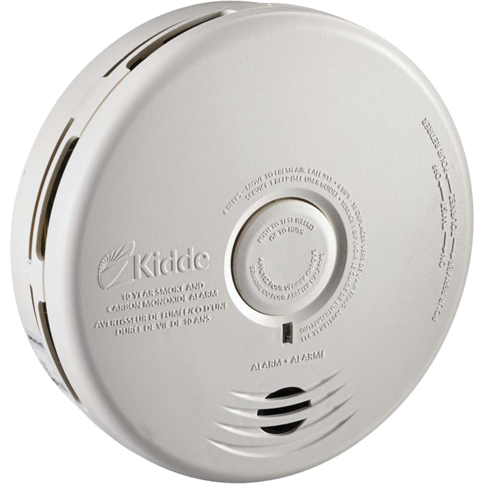 Kidde P3010L-CO-CA Worry-Free Living Area Sealed Smoke Alarm, Battery ...
