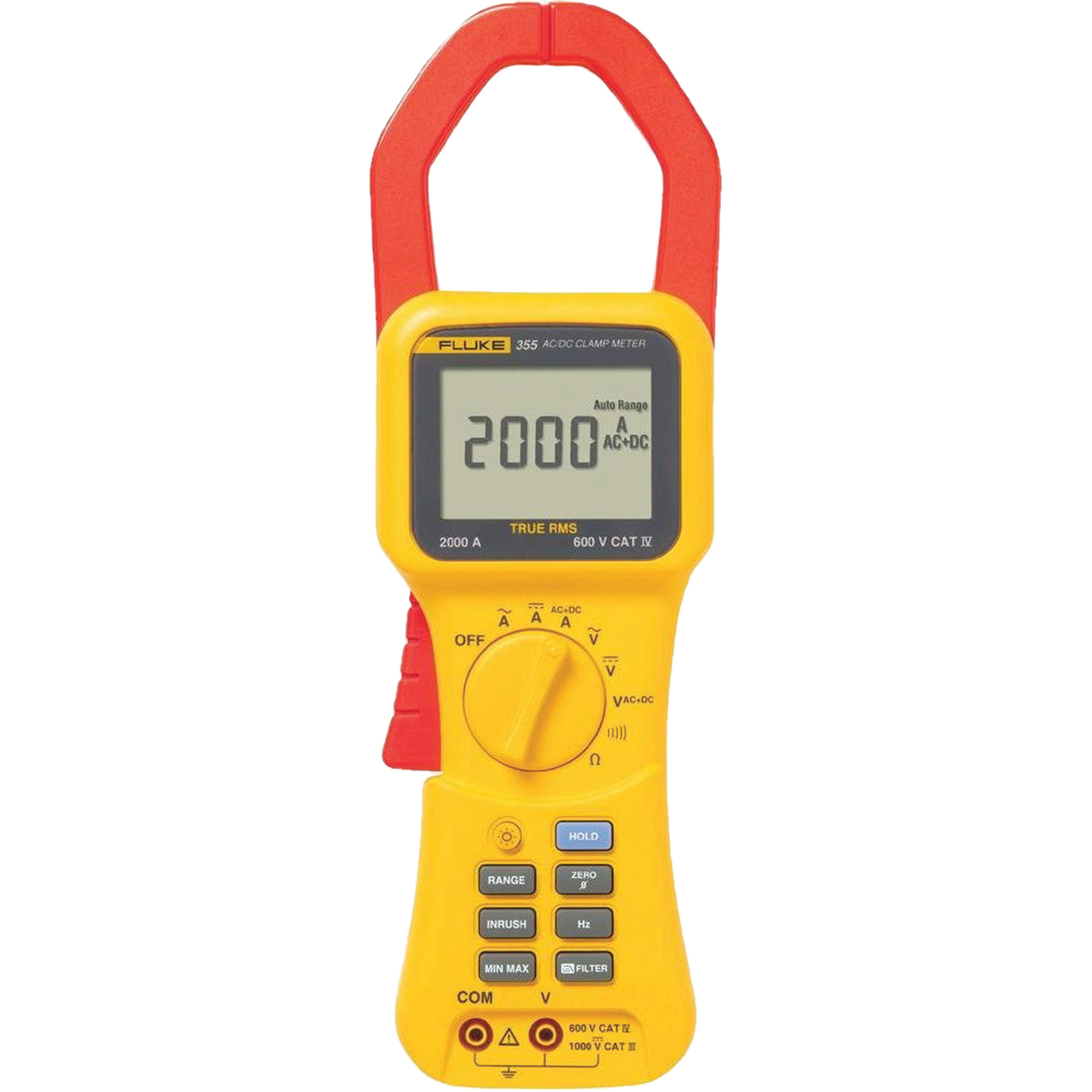 Fluke 355 355 True-RMS Clamp Meter, AC/DC Voltage, AC/DC Current