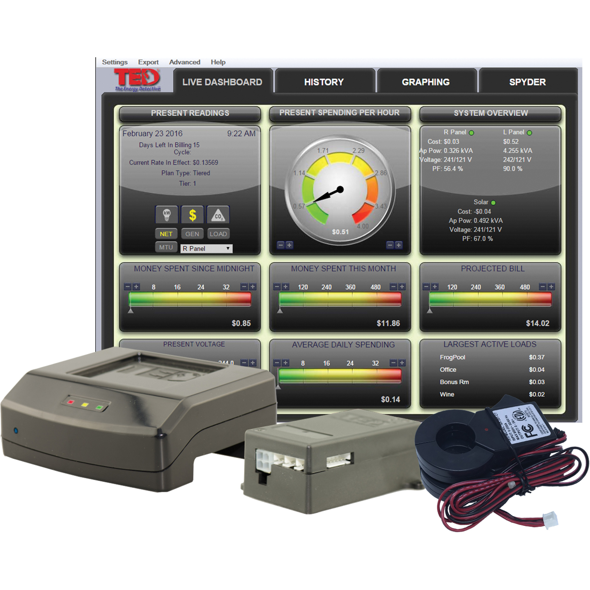 Ted The Energy Detective TED PRO HOME Pro Home Residential Energy ...