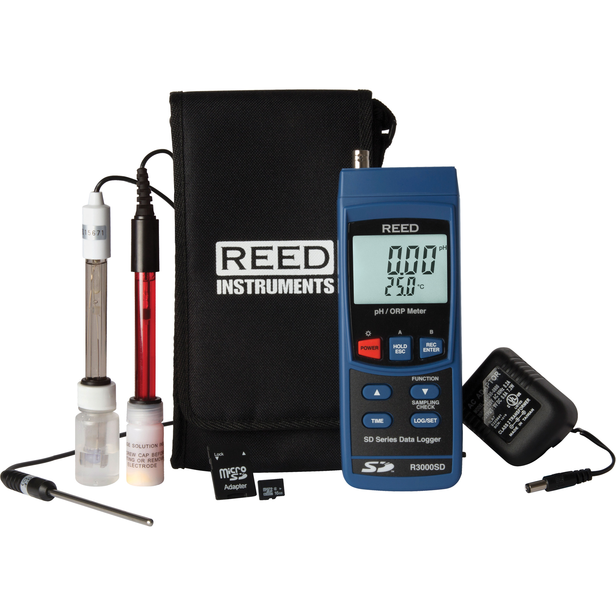 Reed Instruments R3000SD-KIT3 pH/ORP Meter Kit