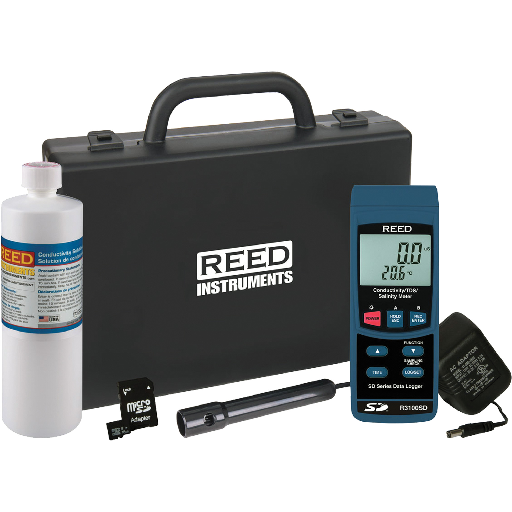 Reed Instruments R3100SD-KIT Conductivity Meter Kit