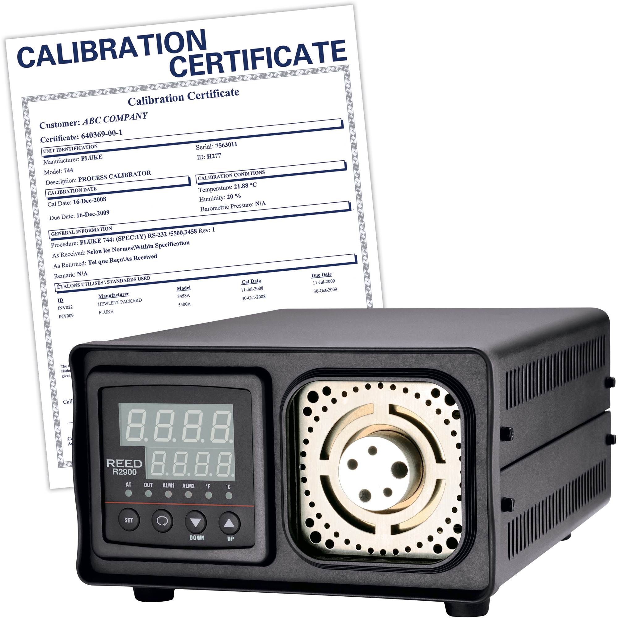Reed Instruments R2900-NIST Dry Block Calibrator with Calibration ...