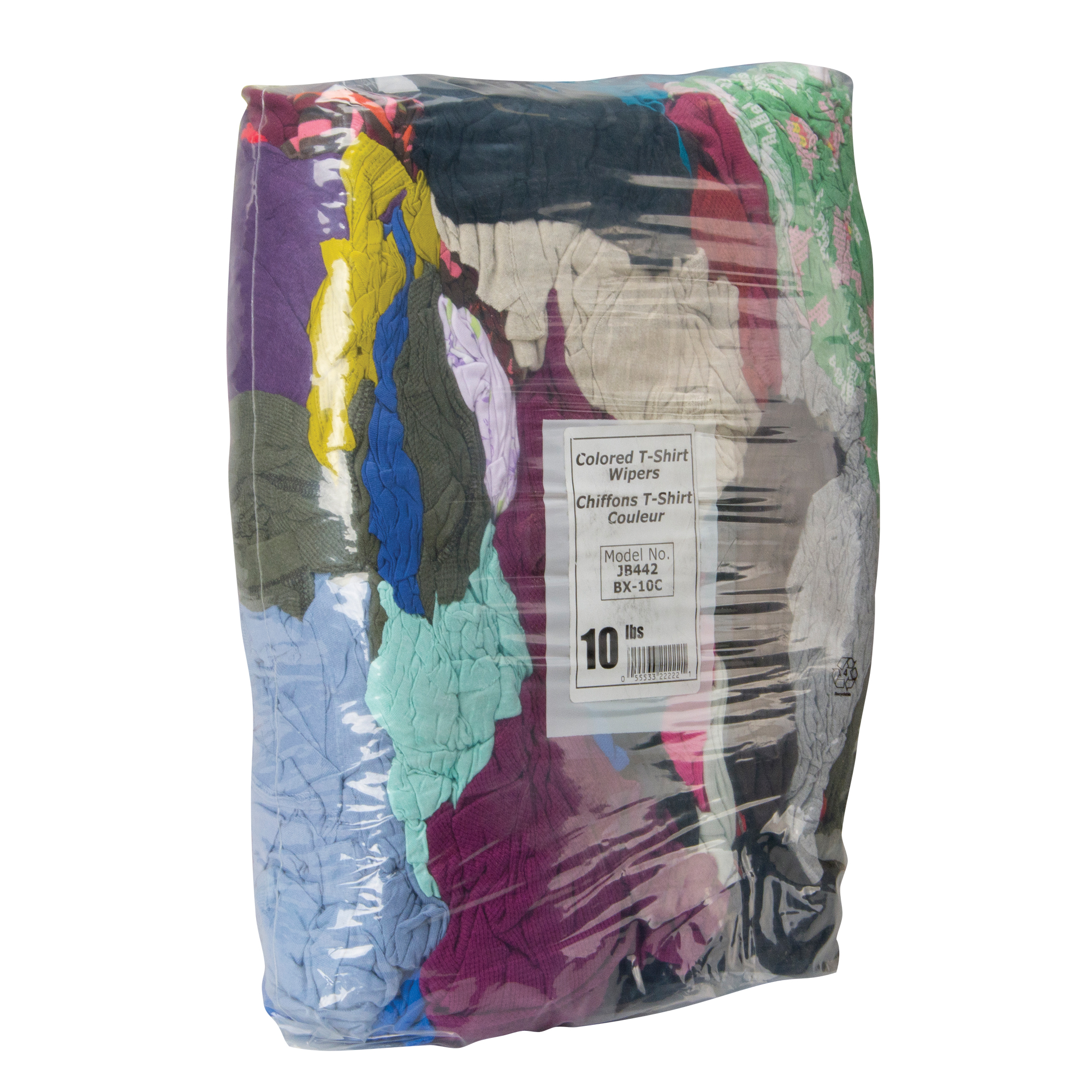 Wipeco BX-10C Wiping Rags, Cotton, Mix Colours, 10 lbs.