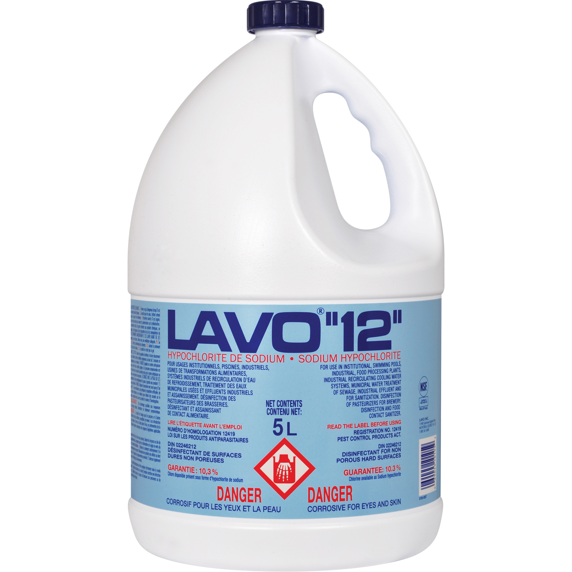 LAVO Liquid Chlorine Bleach, Jug, 5 L JB981 (41250) | Shop Disinfectant ...