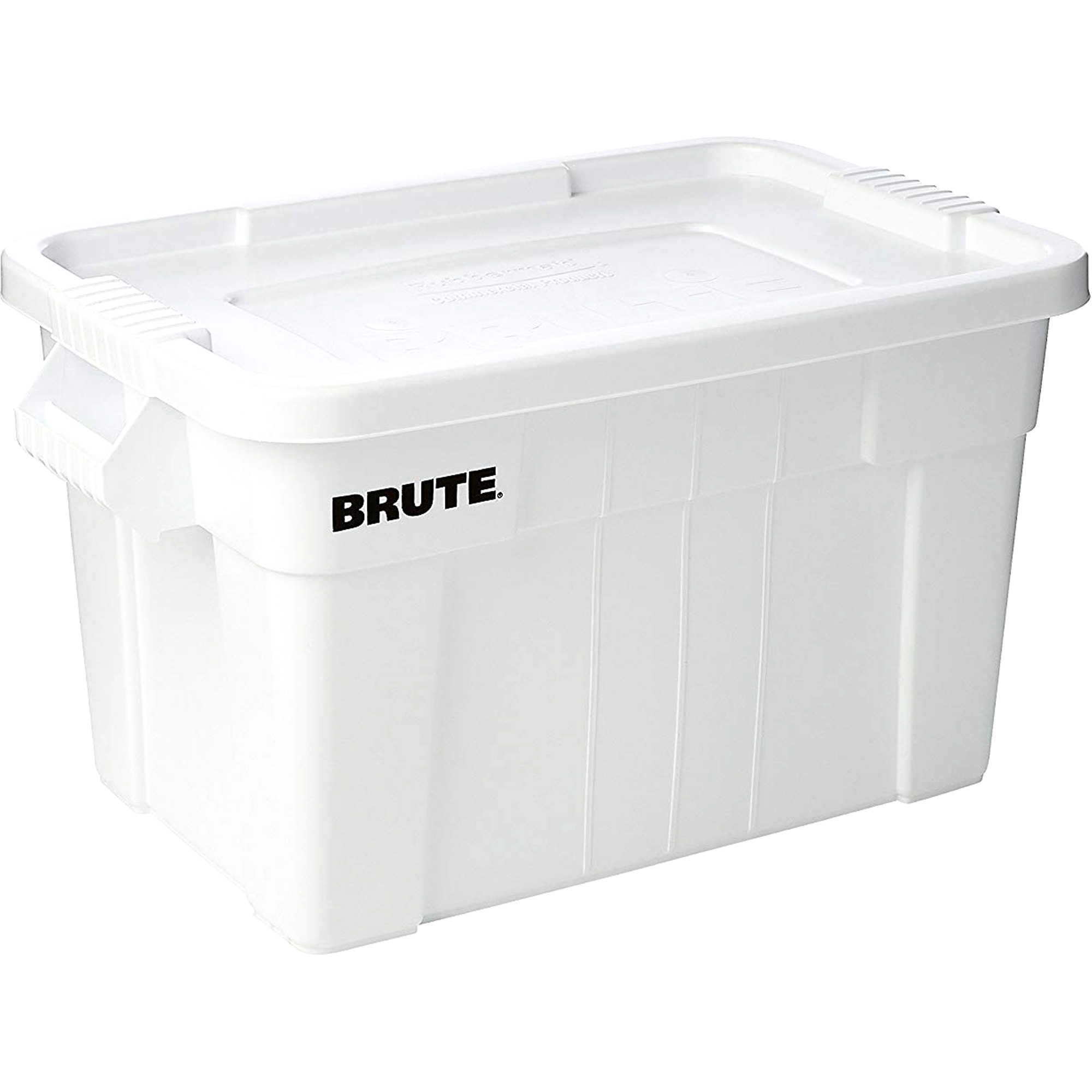 RUBBERMAID Brute Storage Tote with Lid JD657 (FG9S3100WHT) | Shop ...