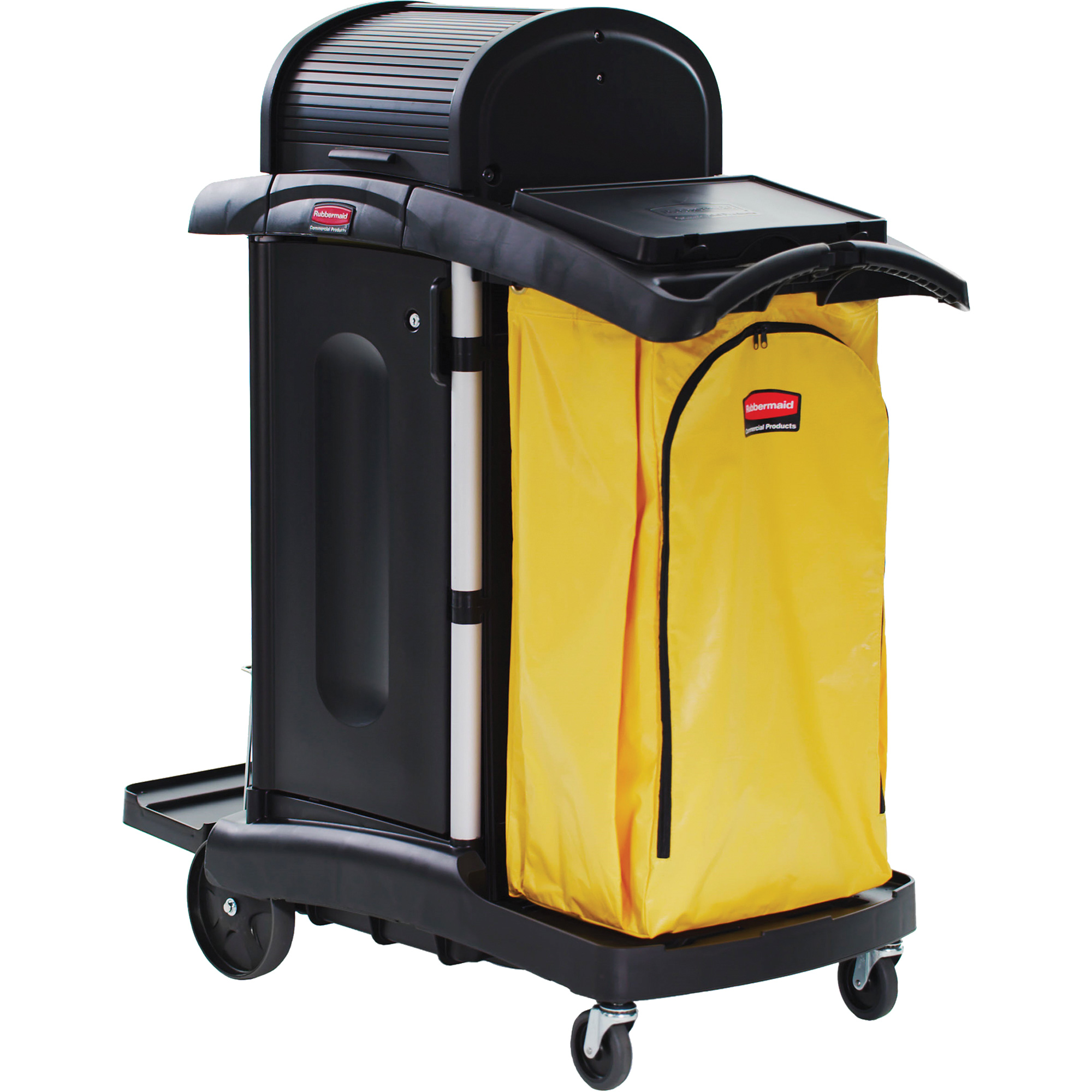 Rubbermaid FG9T7500BLA Janitorial Cleaning Cart, 48" x 22" x 53 ...