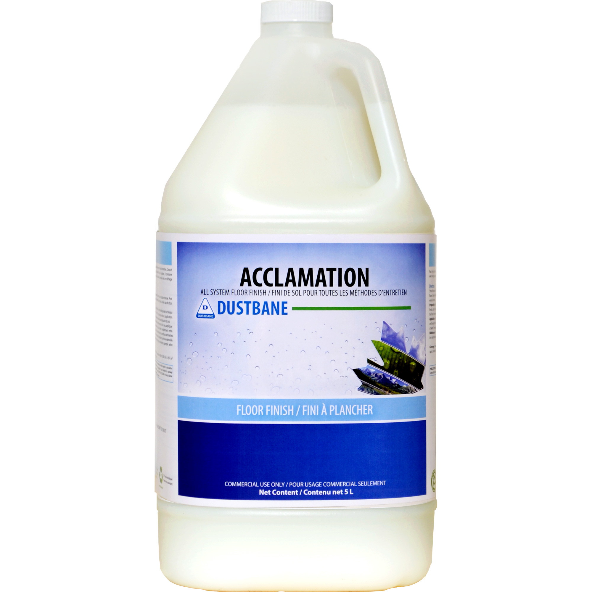 Dustbane 52060 Acclamation All-System Floor Finish, 5 L, Jug