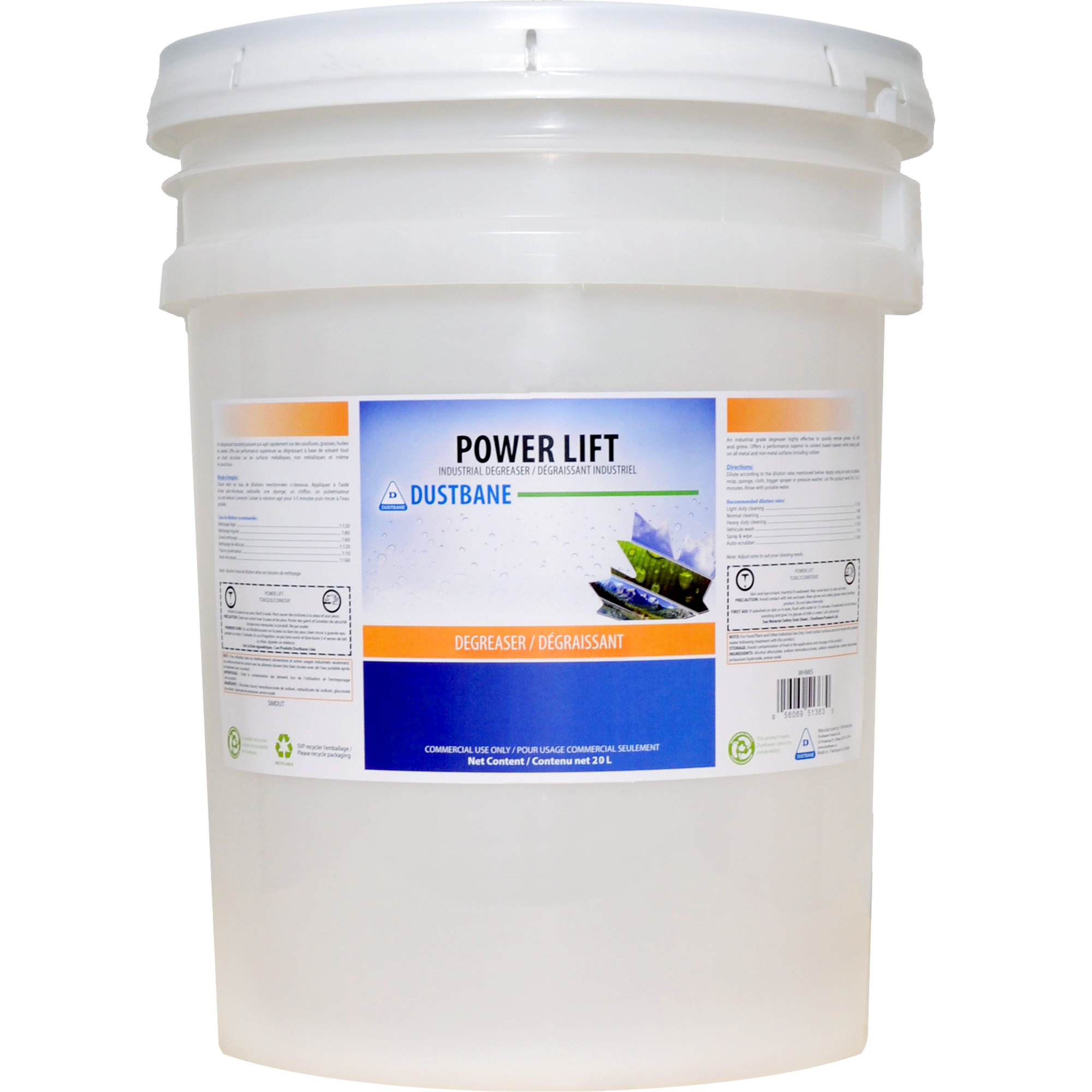 DUSTBANE Power Lift Industrial Degreaser, Pail JH374 (51362) | Shop ...