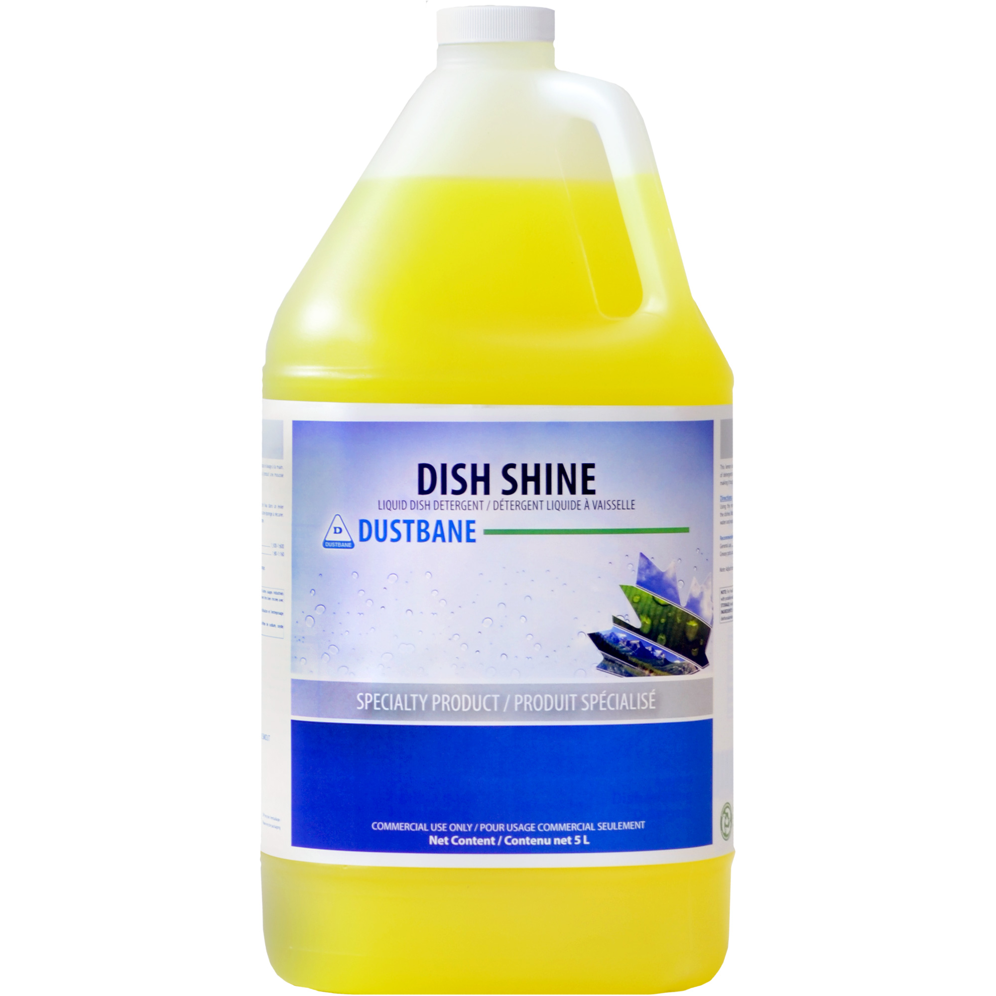 Dustbane 55064 Dish Shine Detergent, Liquid, 5 L, Lemon