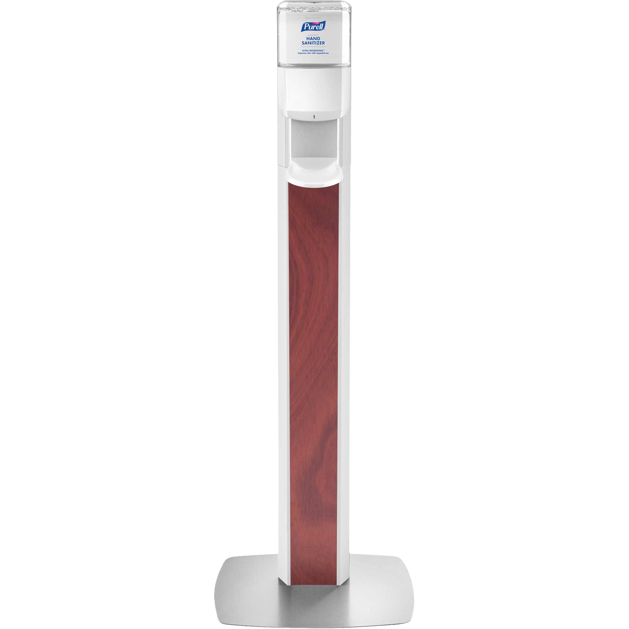 Purell 7308-DS-MPL Messenger ES8 Maple Panel Floor Stand with Dispenser
