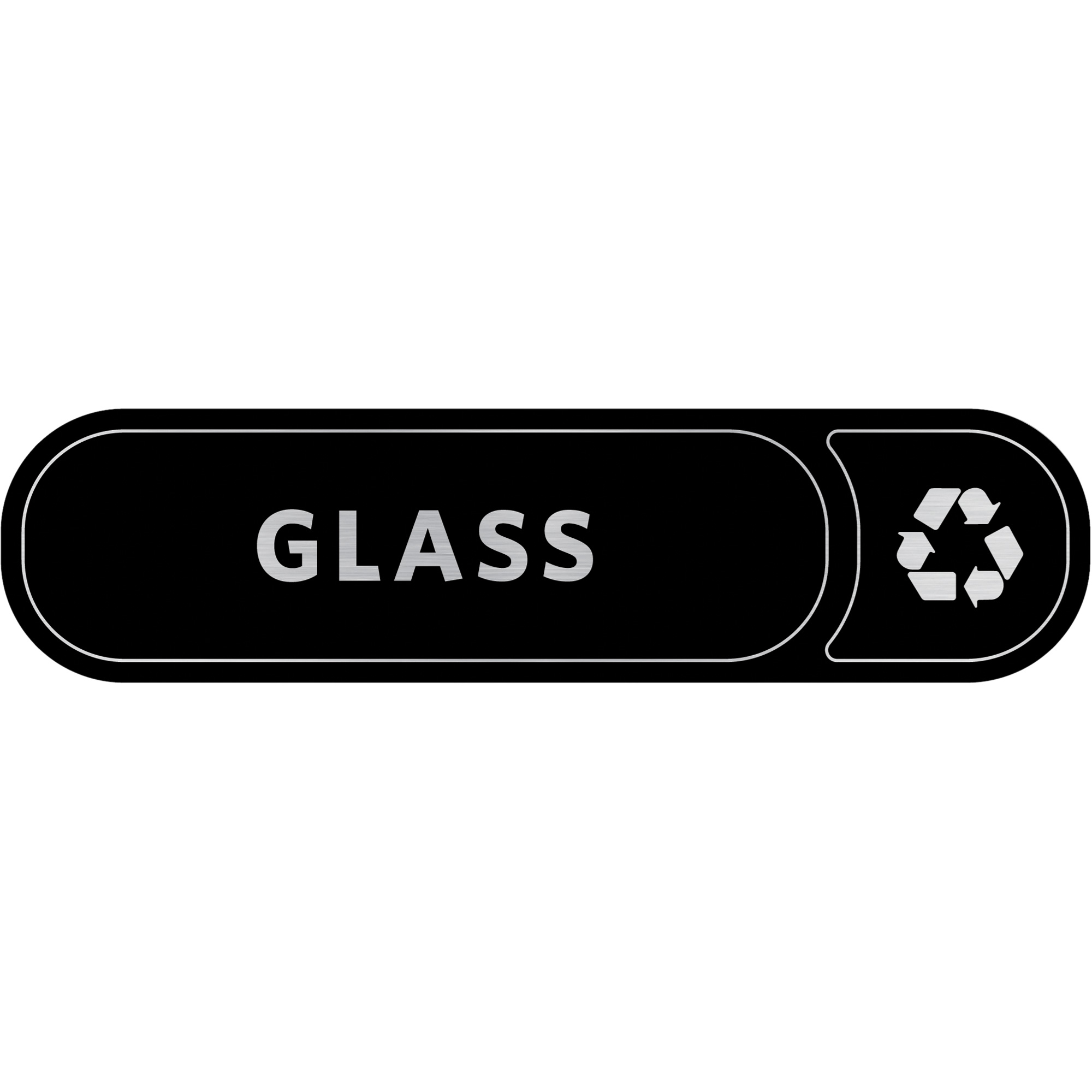 RUBBERMAID Glass Label for Recycling Bin JK667 (1988027) | Shop ...
