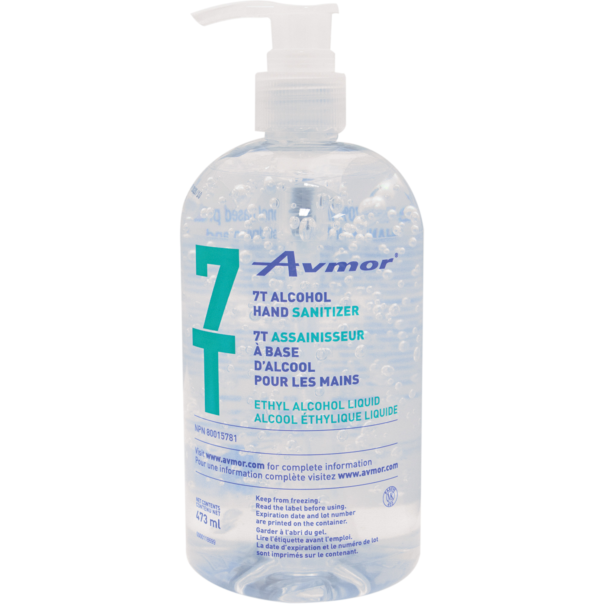 Avmor 2195180001 7T Hand Sanitizer, 473 ml, Pump Bottle, 70% Alcohol