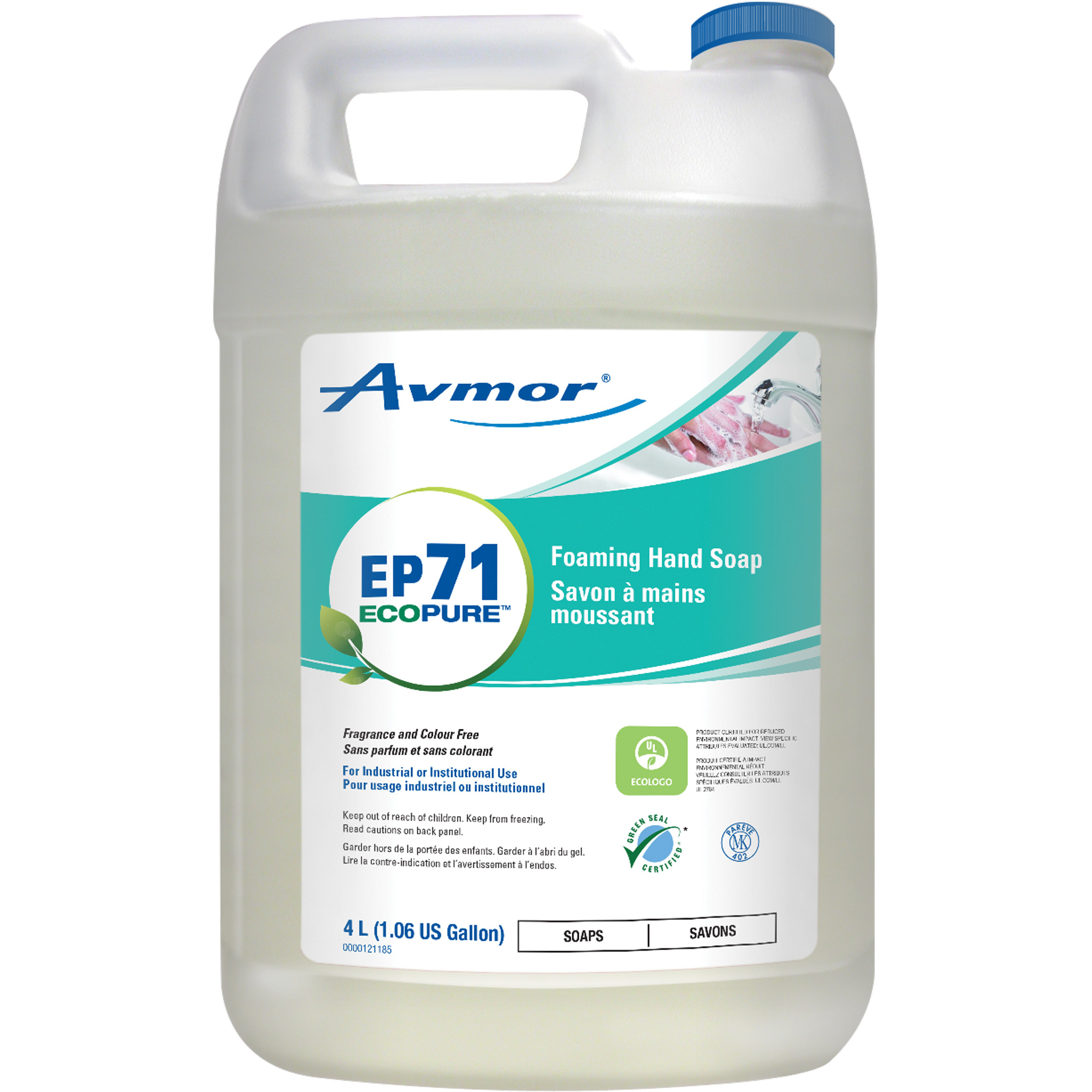 Avmor 2055278001 EP71 EcoPure Foaming Hand Soap, 4 L