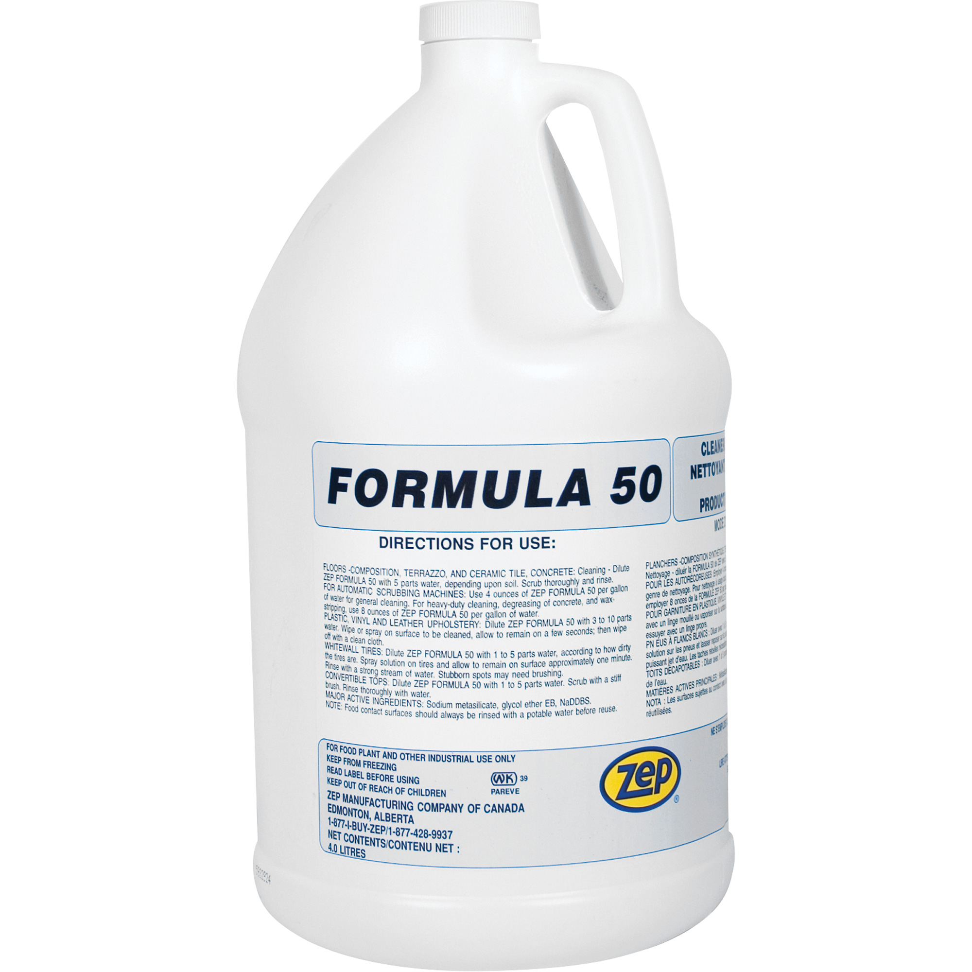 ZEP Formula 50 Heavy-Duty Alkaline Cleaner, Jug JL657 (85954C) | Shop ...