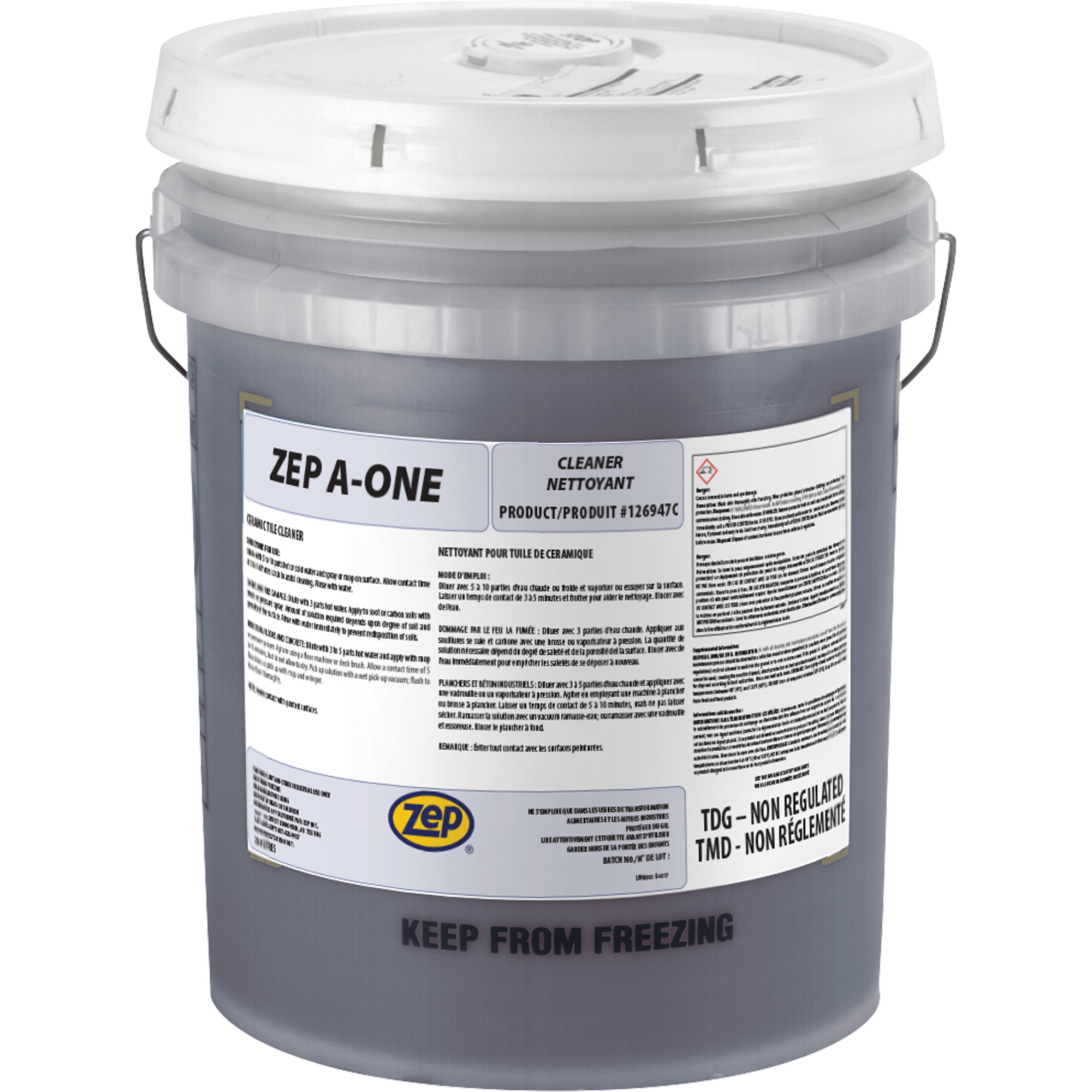 Zep 126947C A-One Heavy-Duty Alkaline Cleaner, Pail