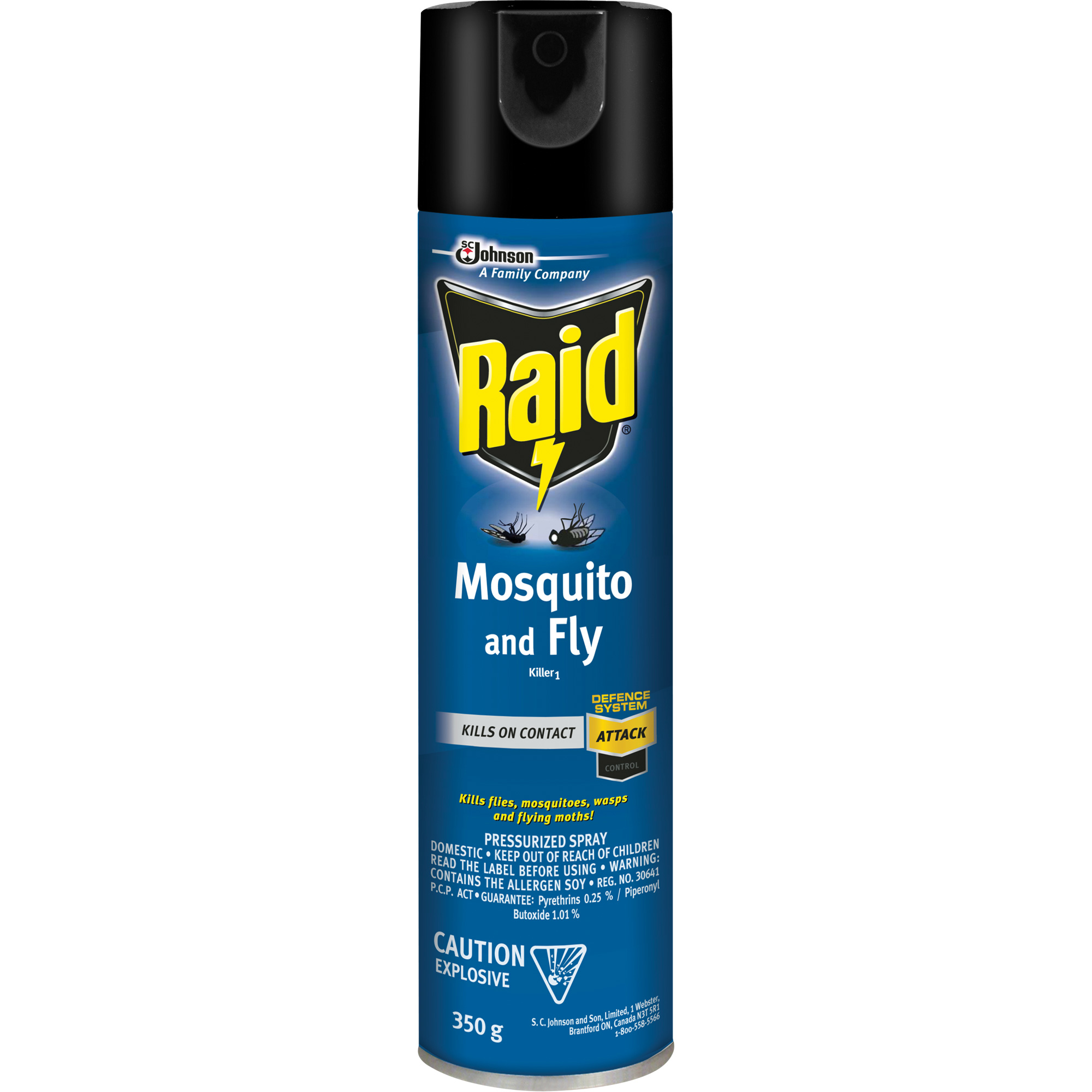 SC JOHNSON Raid® Mosquito & Fly Killer, 350 g, Solvent Base JL963 ...