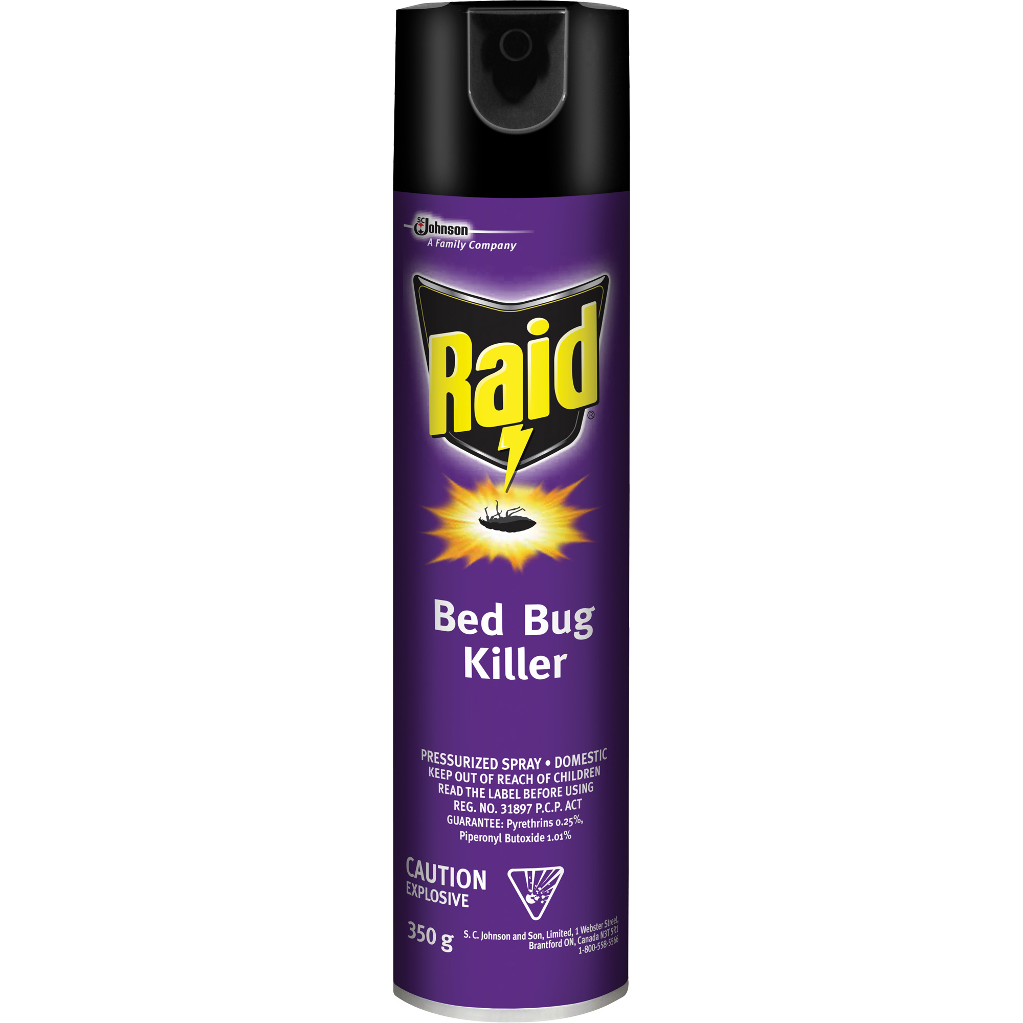 SC JOHNSON Raid® Bed Bug Killer Insecticide, 350 g, Aerosol Can ...