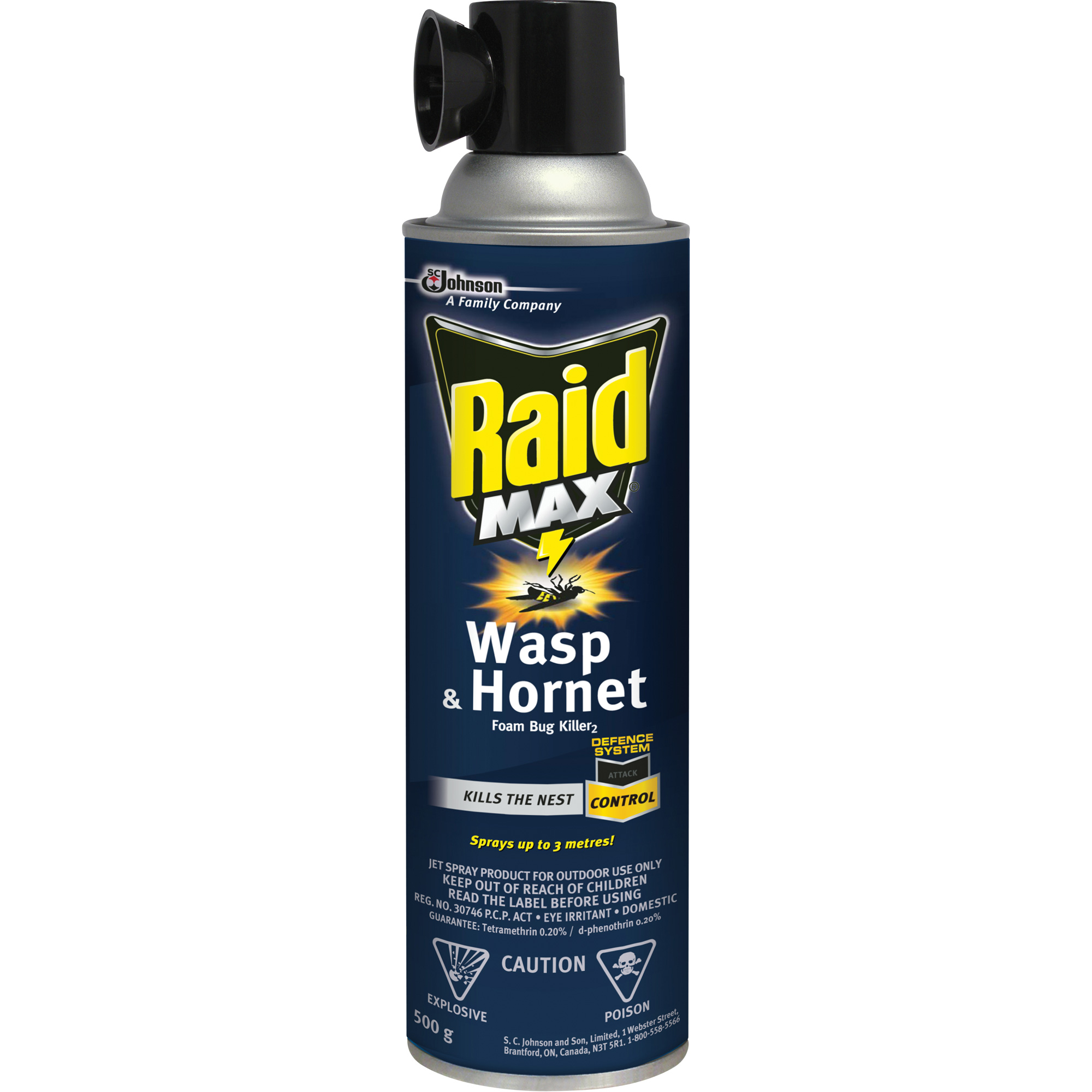 SC JOHNSON Raid® Max® Wasp & Hornet Foam Bug Killer, Aerosol Can ...