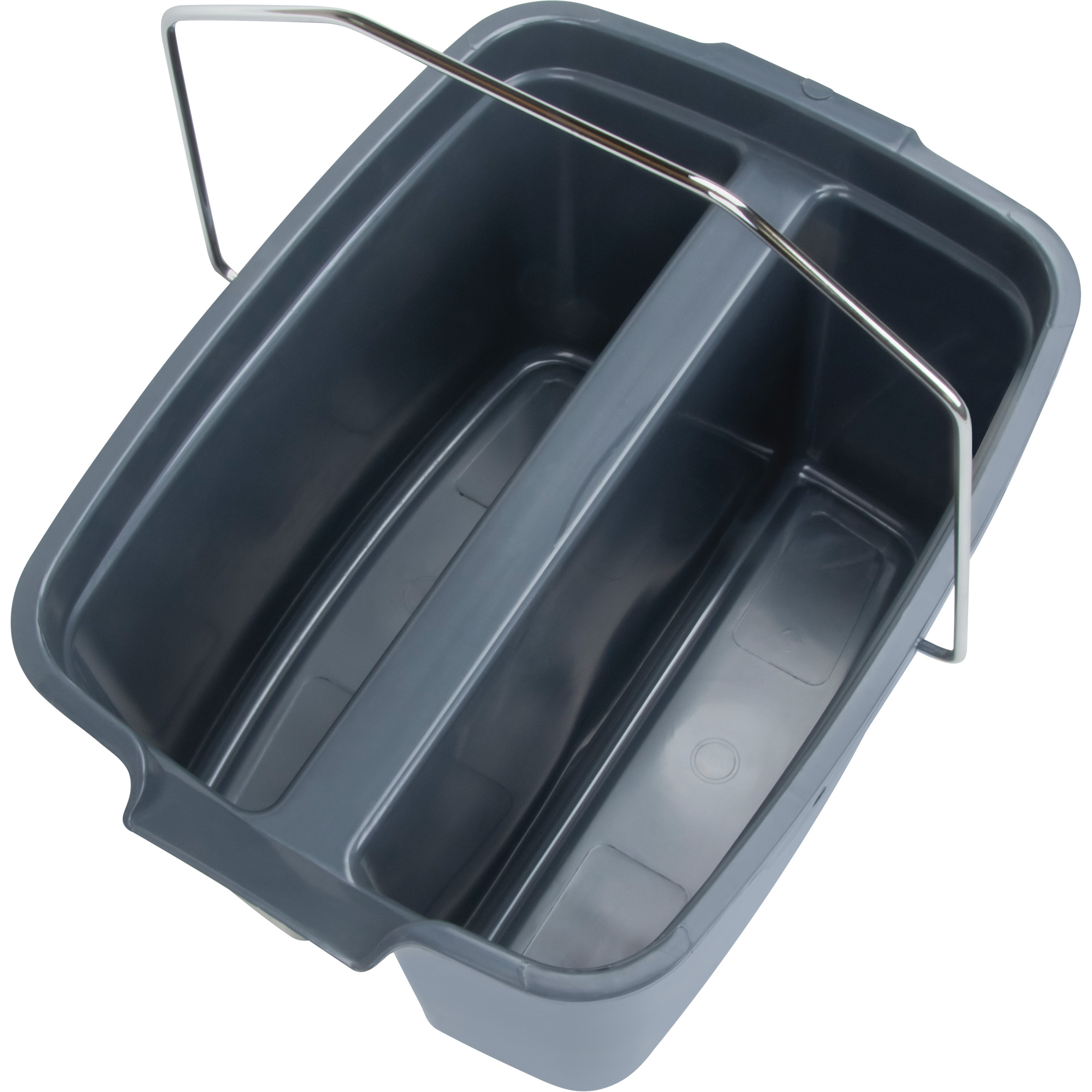 RMP JN504 Dual Compartment Bucket, 4.75 US Gal. (19 qt.) Capacity, Grey