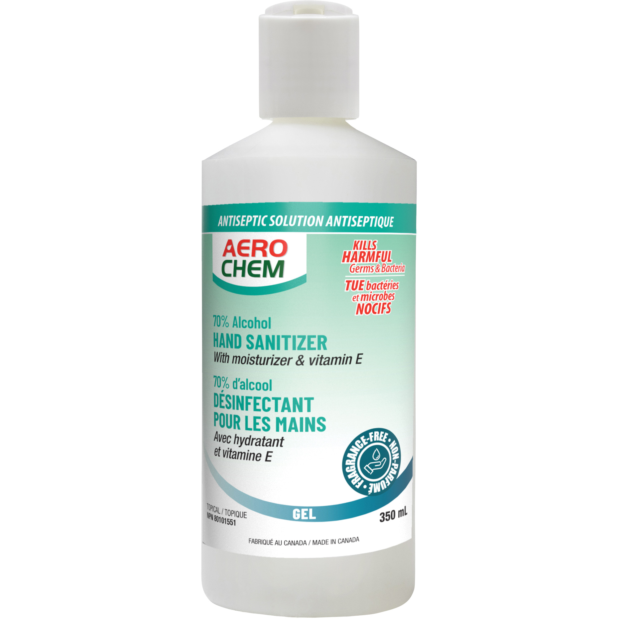 Aerochem FLSANIH70GELFF350ML Gel Hand Sanitizer, 350 ml, Squeeze Bottle ...