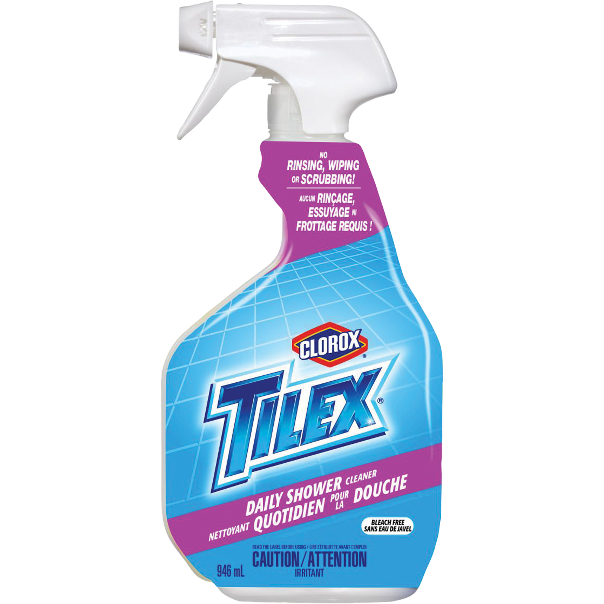 Clorox 12440PAK3 Tilex® Daily Shower Cleaner Spray, 946 ml, Trigger Bottle