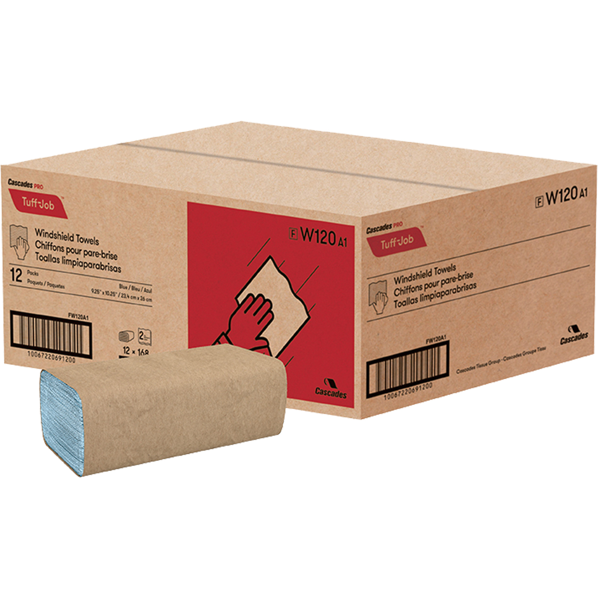 Cascades W120 Pro Tuff-Job® Windshield Paper Towels, Heavy-Duty, 10-1/4 ...
