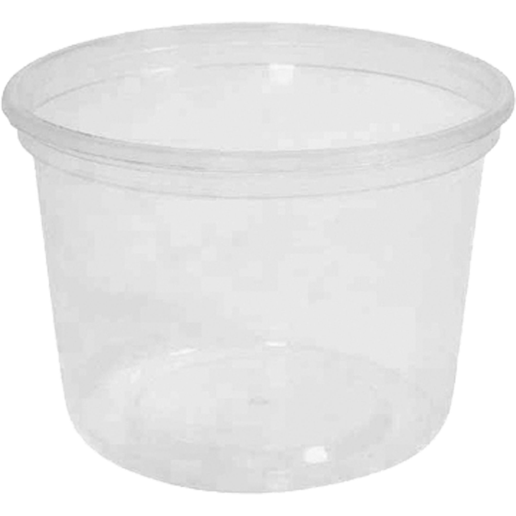 JP858 MicroGourmet 16 oz. Clear Deli Container without Lid, Plastic, Round
