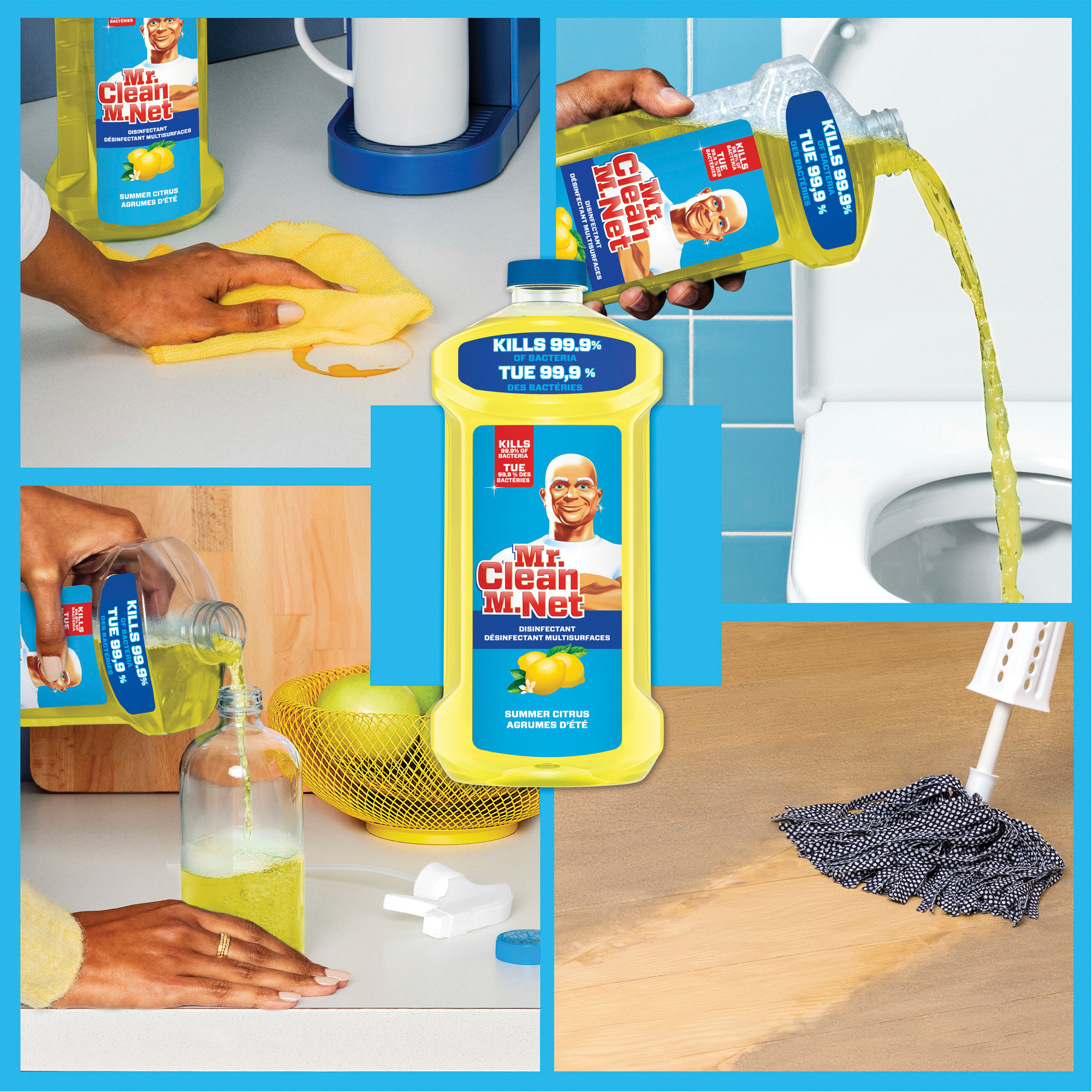 Mr. Clean 452601 Nettoyant multisurfaces avec parfum de citron, 680 ml ...
