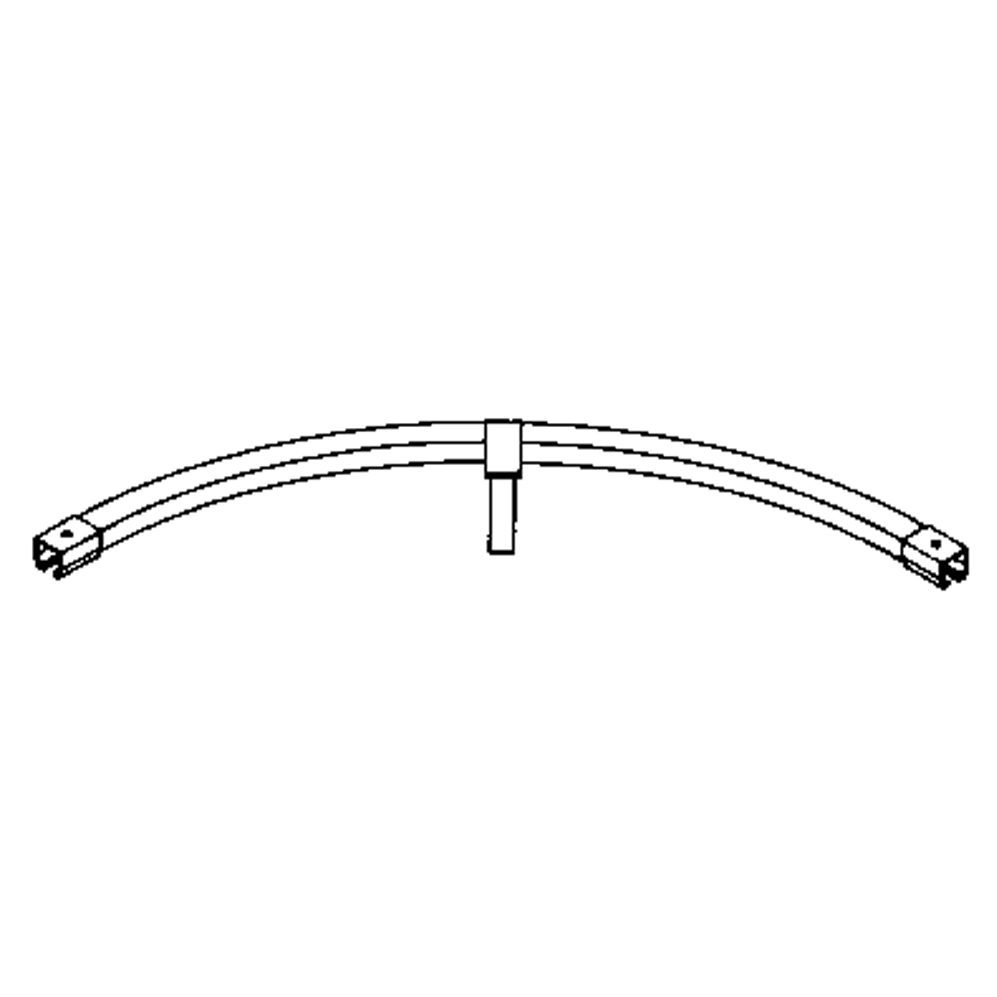 Duratrack 16CTF Floor Mounted 90° Curved Curtain Partition Track, 3' L