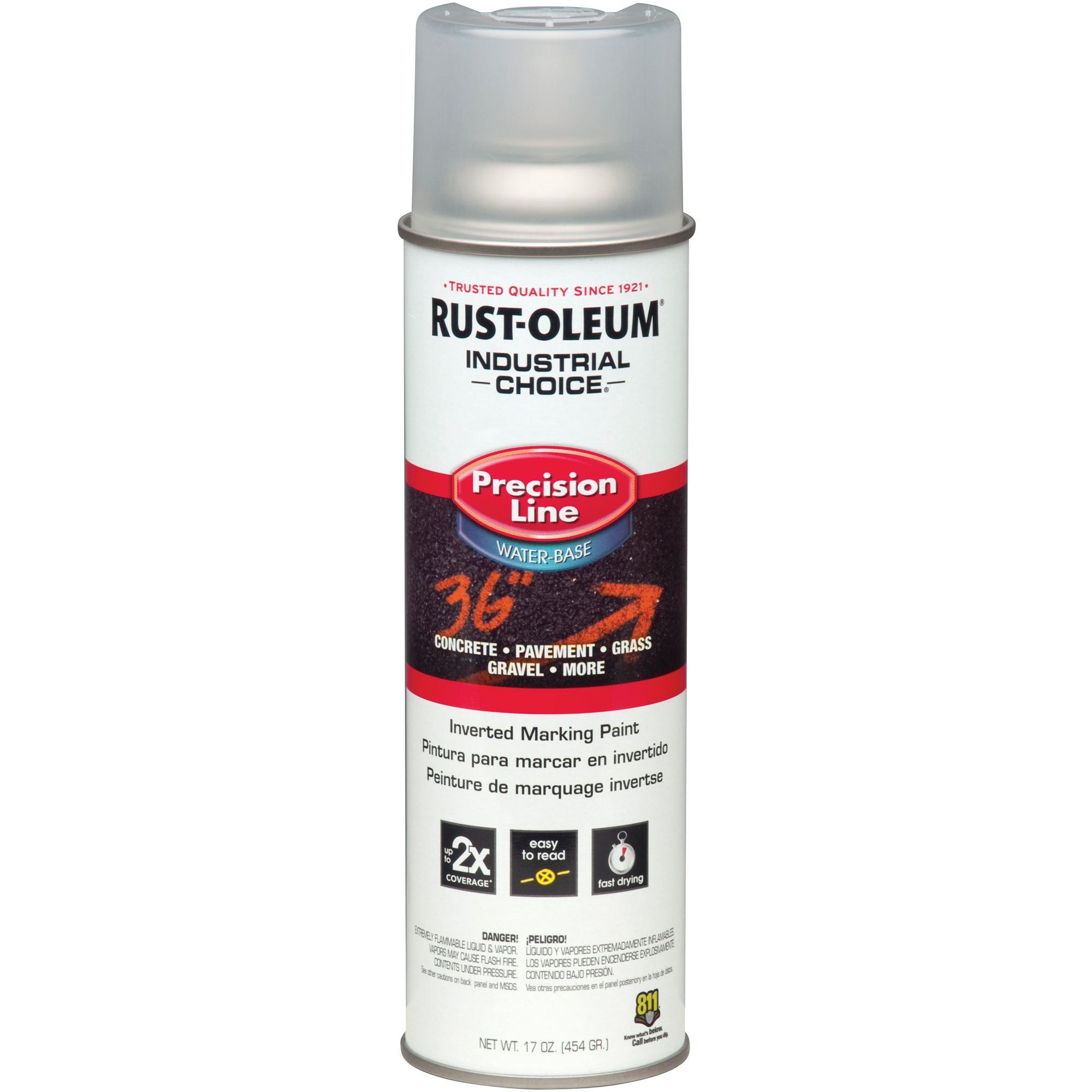 Rust-Oleum 1801838 Water Based Inverted Marking Paint , Clear, 16 oz ...