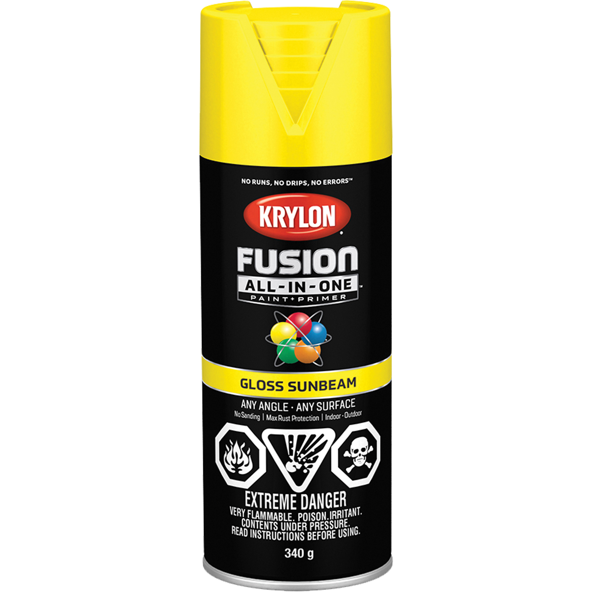 Krylon Industrial 427250007 Fusion All-In-One Paint, Sunbeam Yellow ...