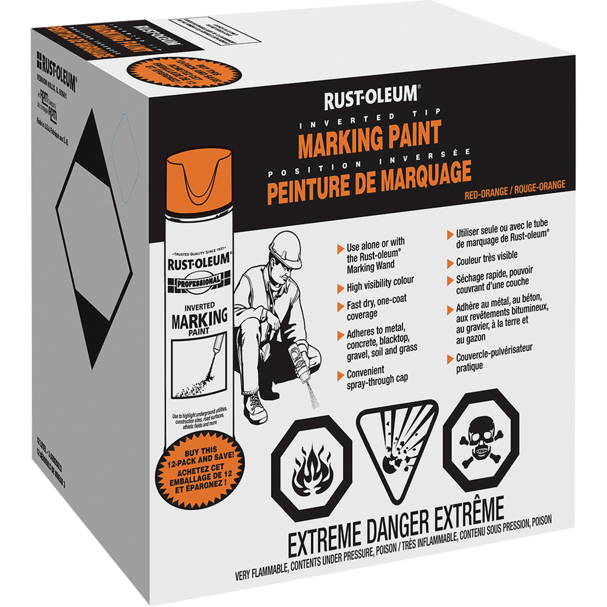 Rust-Oleum N2358852 Inverted Marking Paint Spray, Aerosol Can