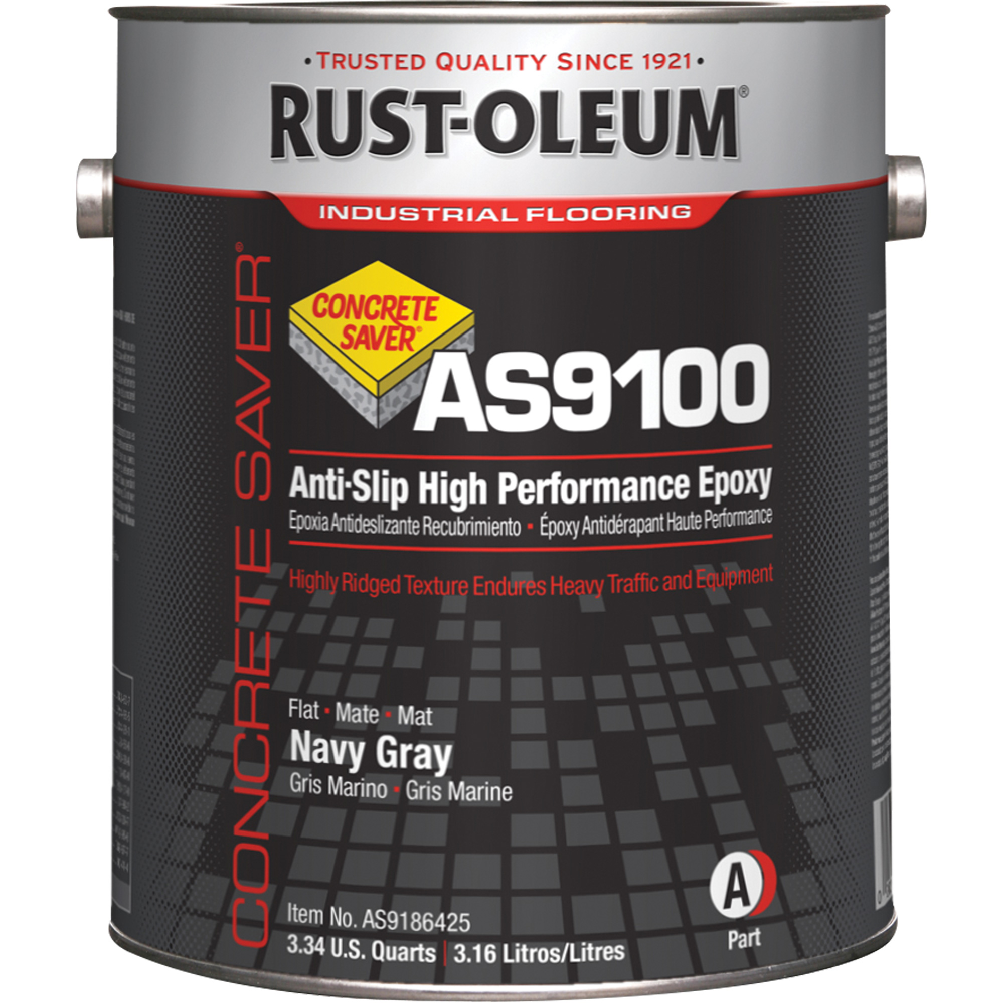 Rust-Oleum AS9186425 AS9100 System Anti-Slip High Performance Epoxy, 1 ...