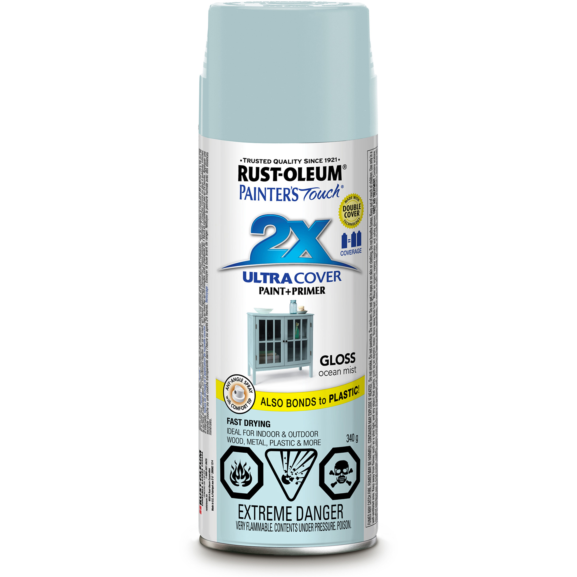 RUST-OLEUM Painter's Touch® Ultra Cover Paint, Blue, Aerosol Can KQ525 ...