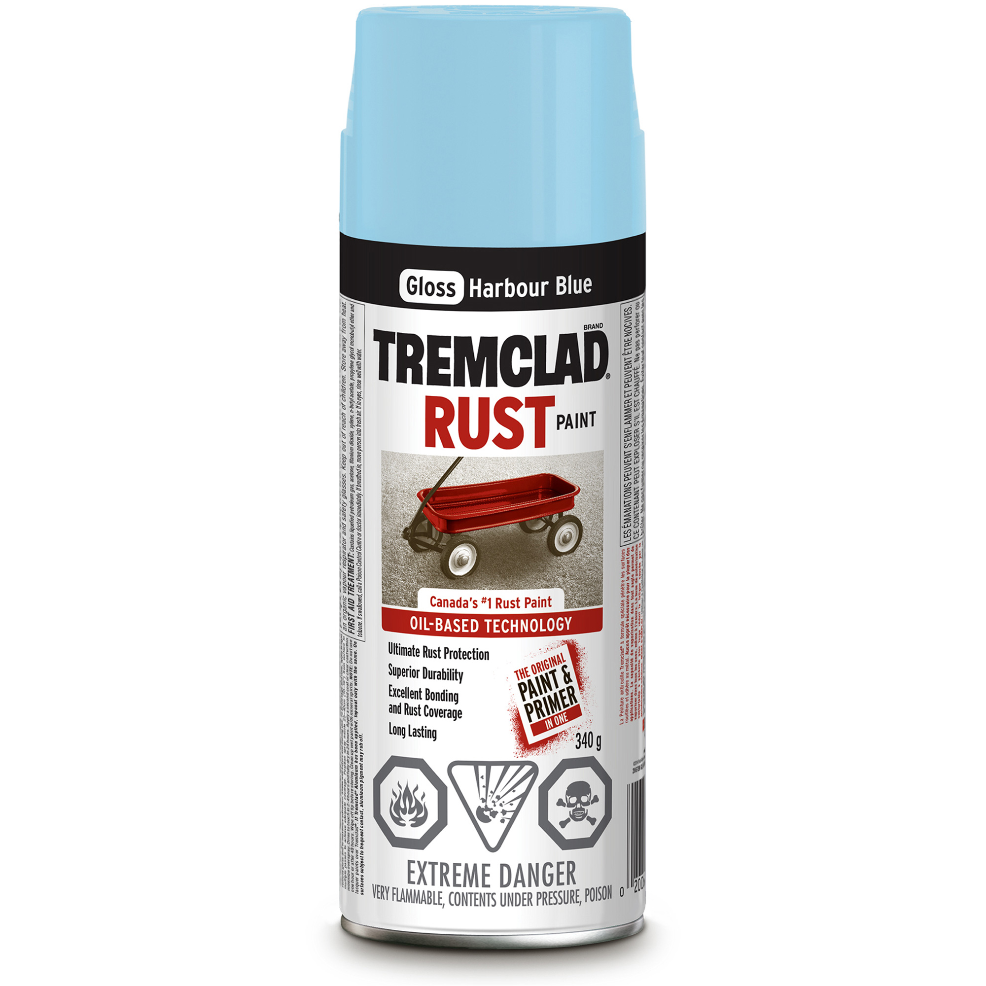 RUST-OLEUM Tremclad® Oil Based Rust Paint, Blue, Aerosol Can KQ682 ...